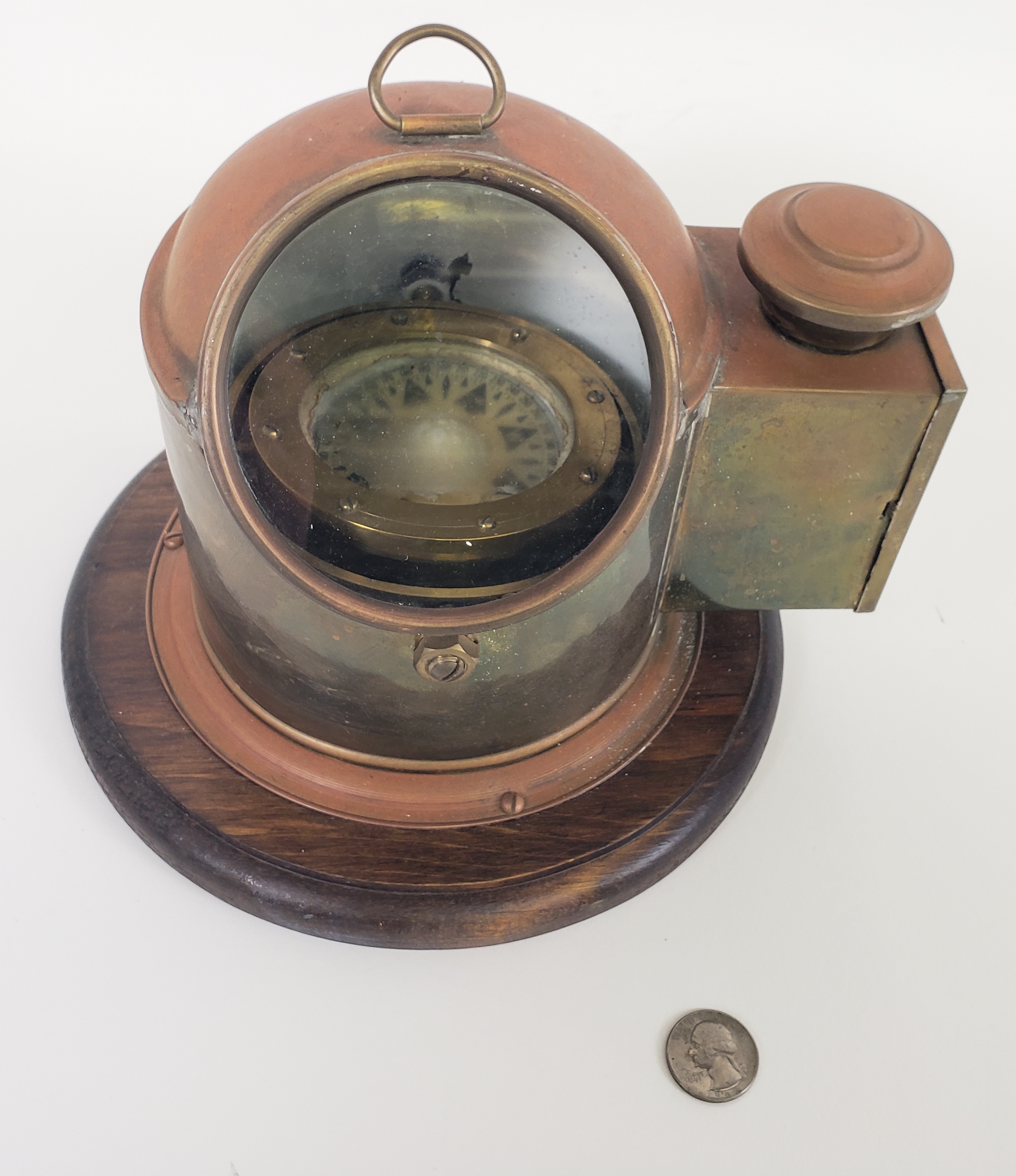 Nautical Tabletop Binnacle Compass - Vintage Nautical Tabletop Binnacle ...