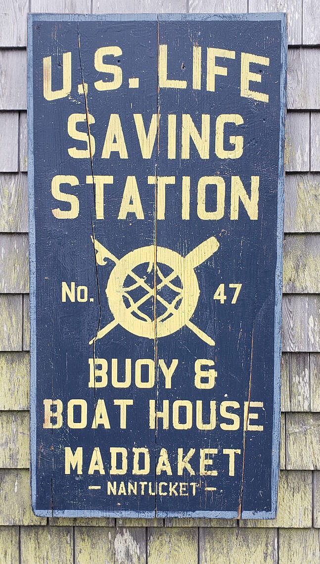 Nantucket Life Saving Station Sign - Painted Nantucket U.S. Life Saving ...