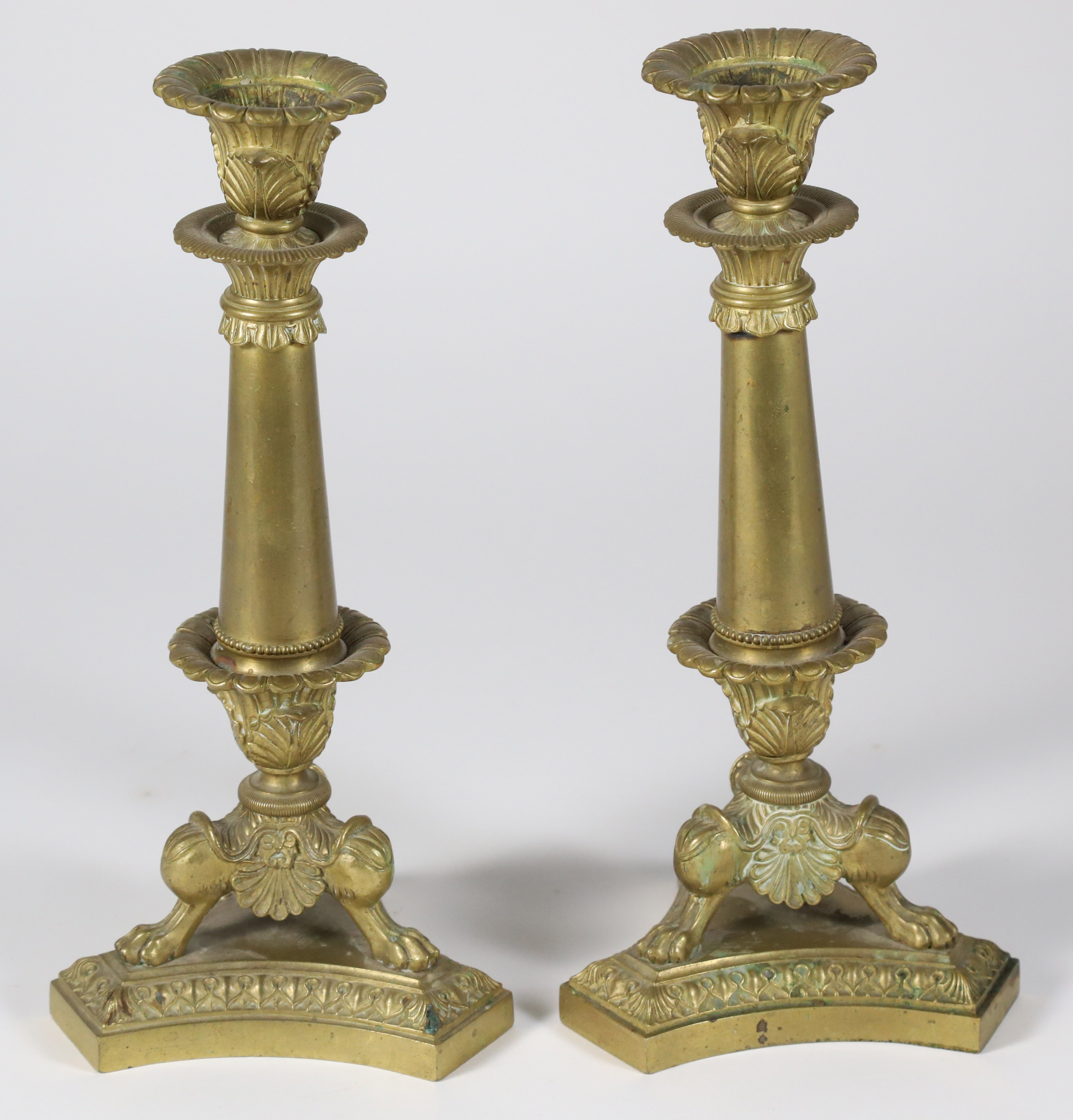 Pair of Classical Empire Bronze Candle Sticks circa 1840 - Pair of ...