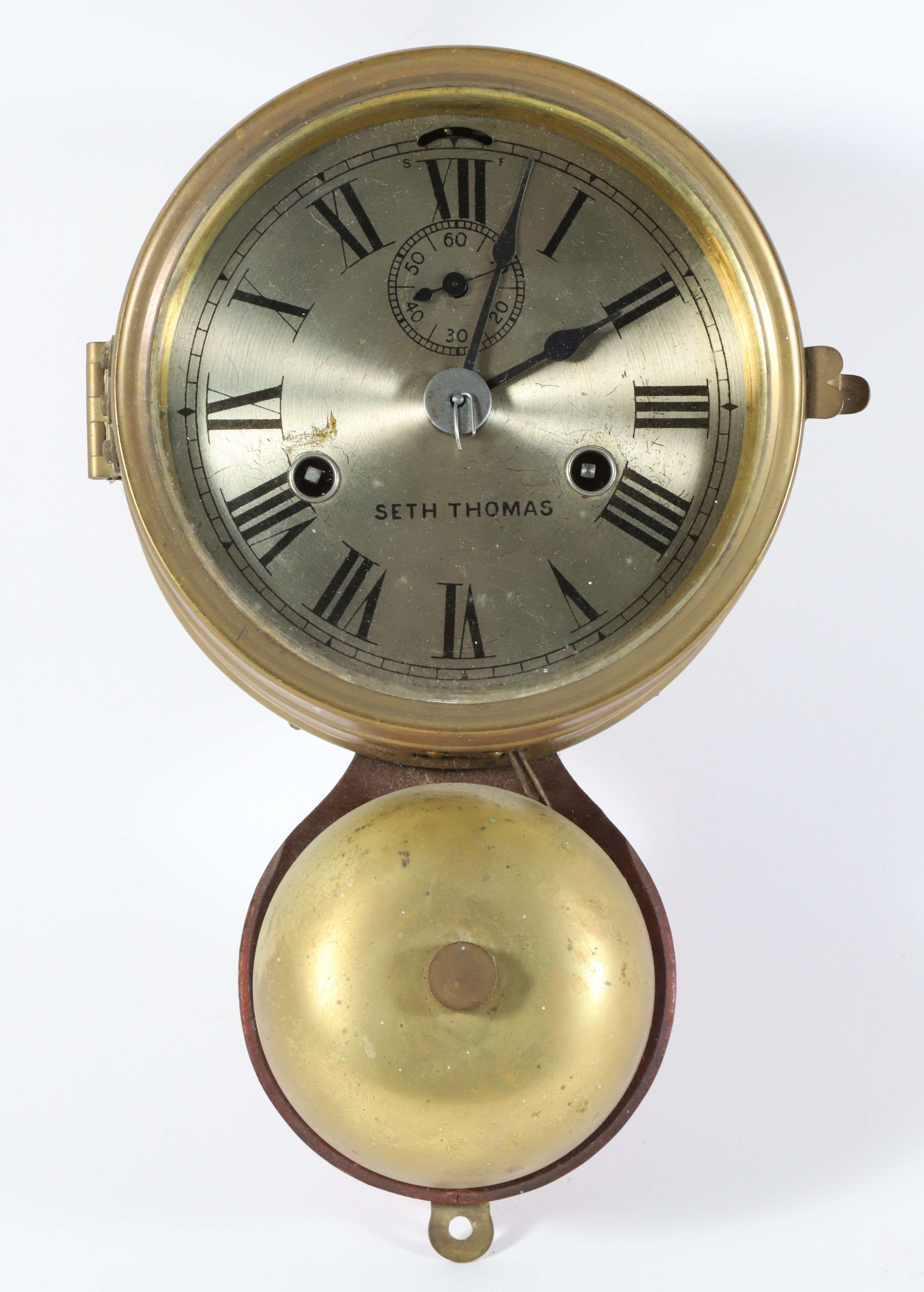 Seth Thomas "Day Lever" Wall Clock Marine 19th Century Ships Bell ...