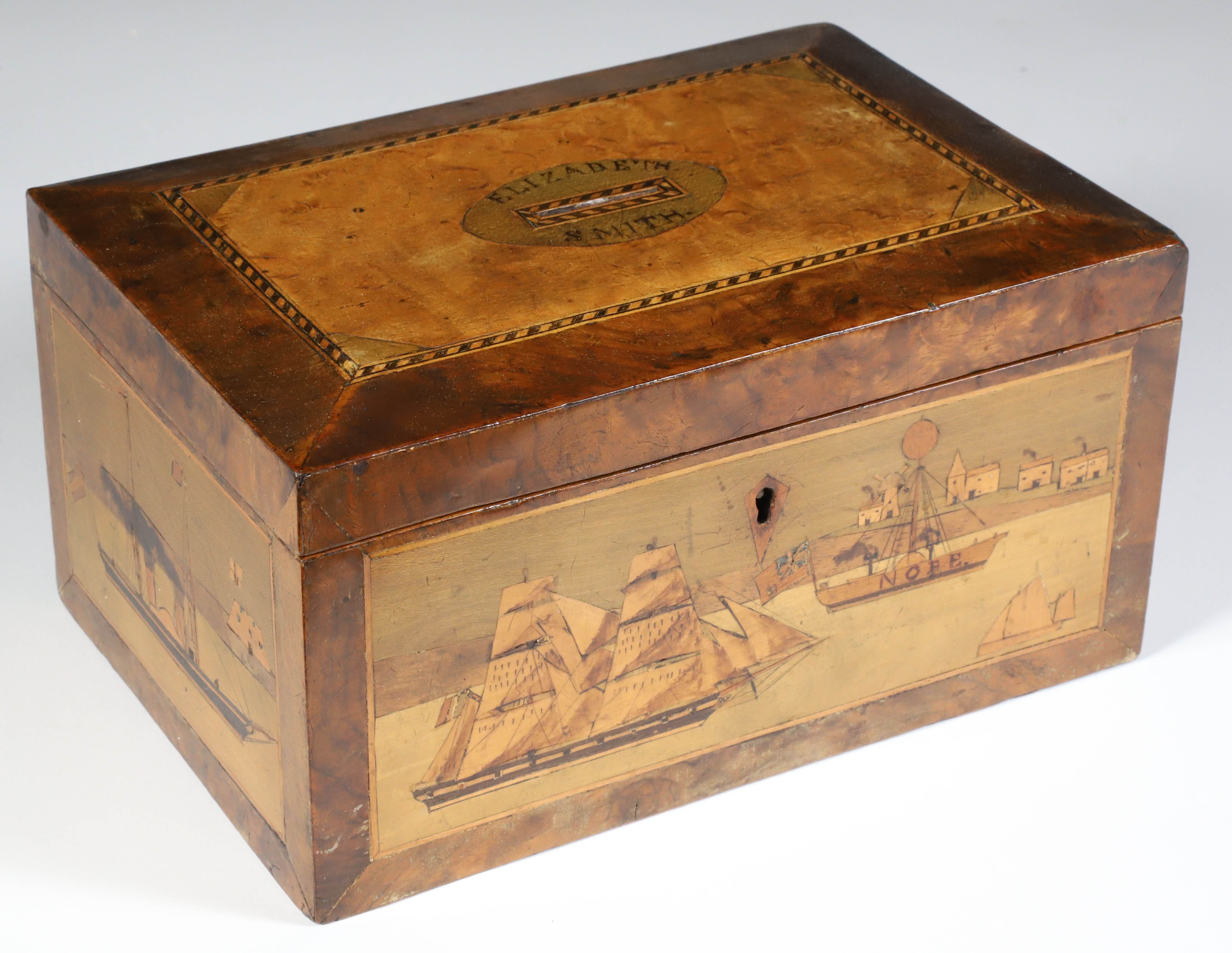 Fine Trinity House Marquetry Money Bank Box 19th Century - Fine Trinity ...