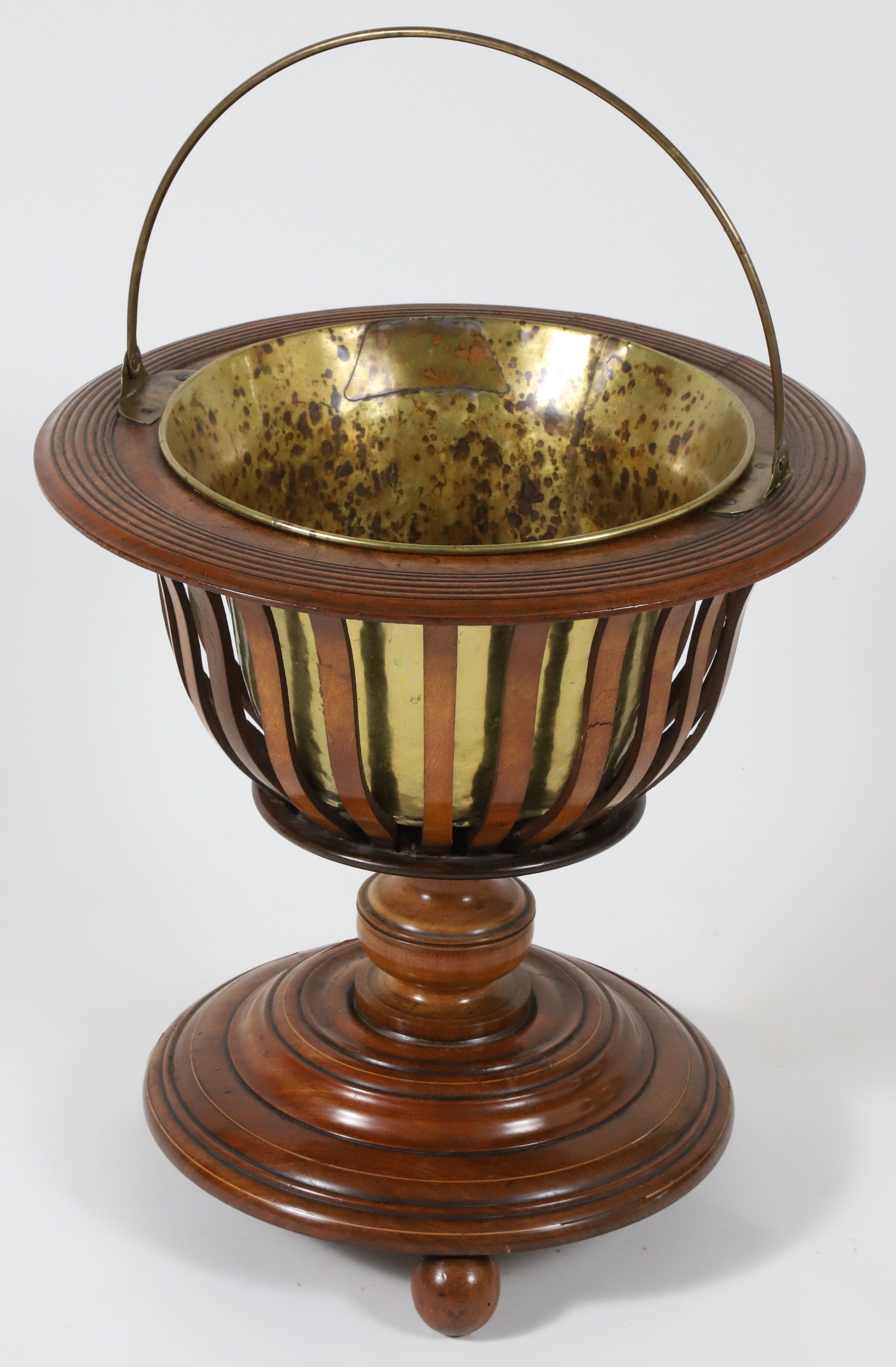 Biedermeier Walnut Coal Pail Mid-19th Century - Biedermeier Walnut Coal ...