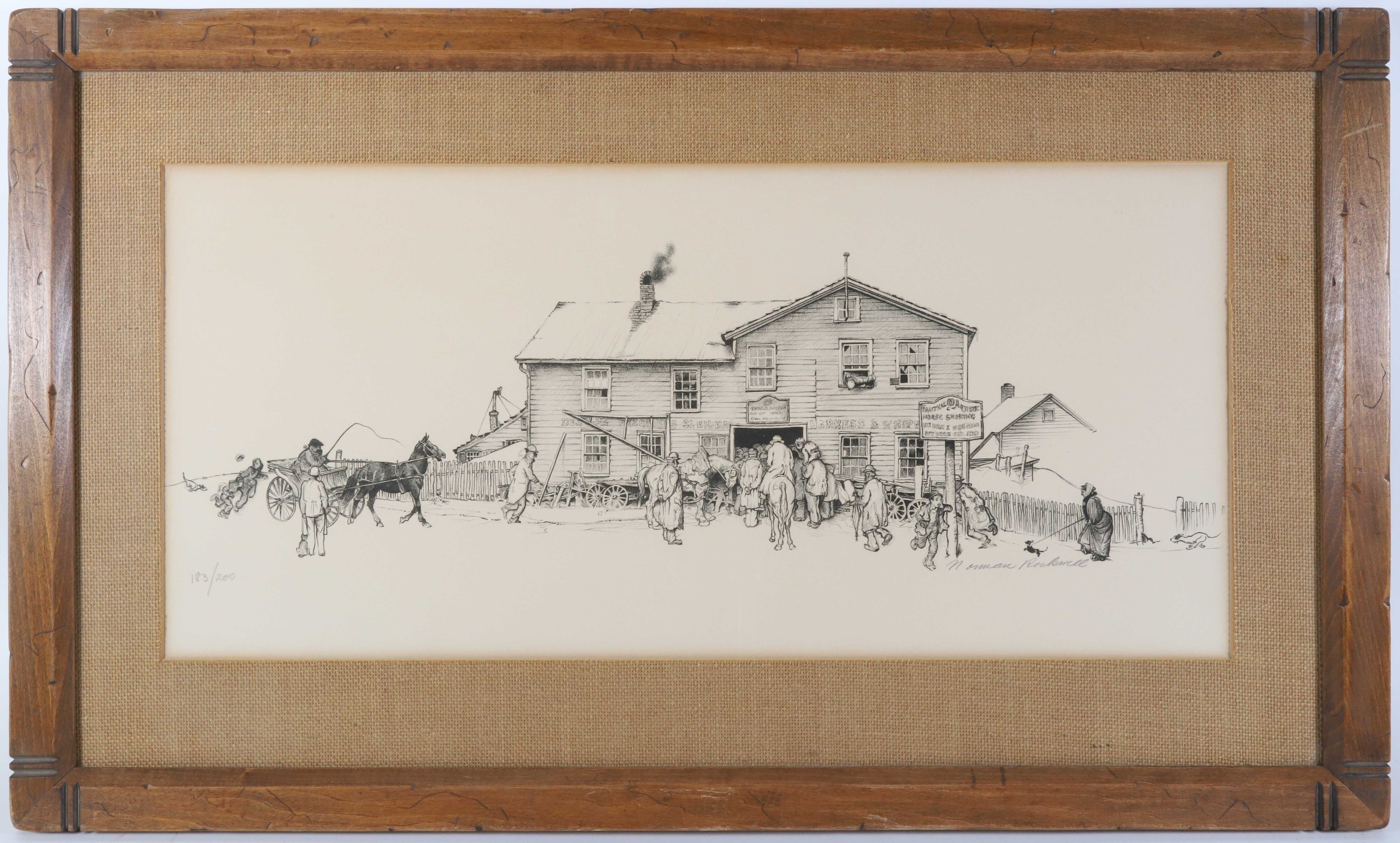 Norman Rockwell Limited Edition Lithograph "The Blacksmith Shop ...