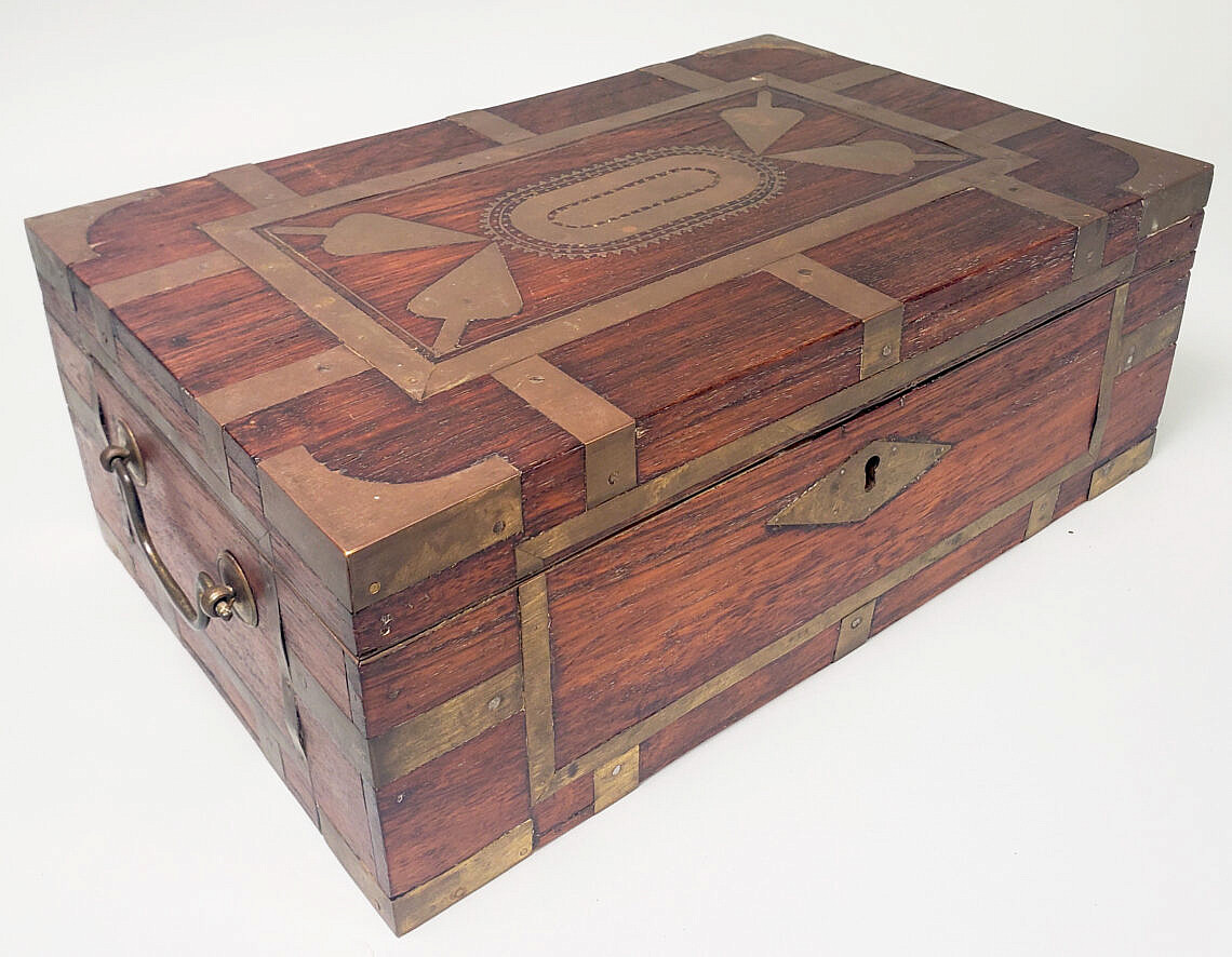 Antique Brass Bound Anglo Indian Box 19th Century - Antique Anglo ...