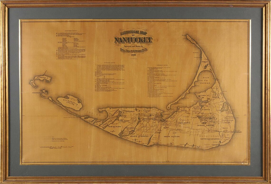 Historical Map of Nantucket Surveyed and Drawn by the Rev. F.C. Ewer D ...