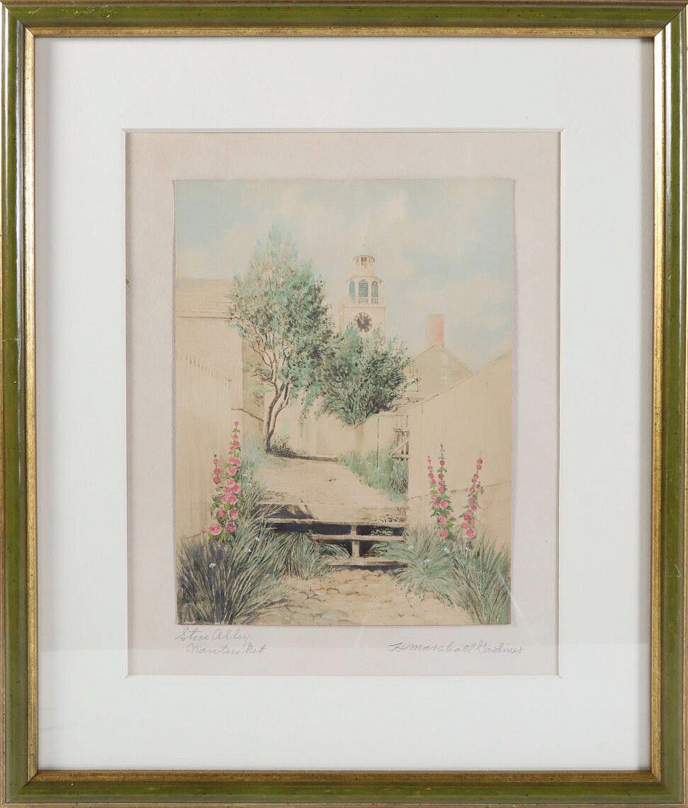 H. Marshall Gardiner Colorized Photograph "Stone Alley Nantucket" - H ...
