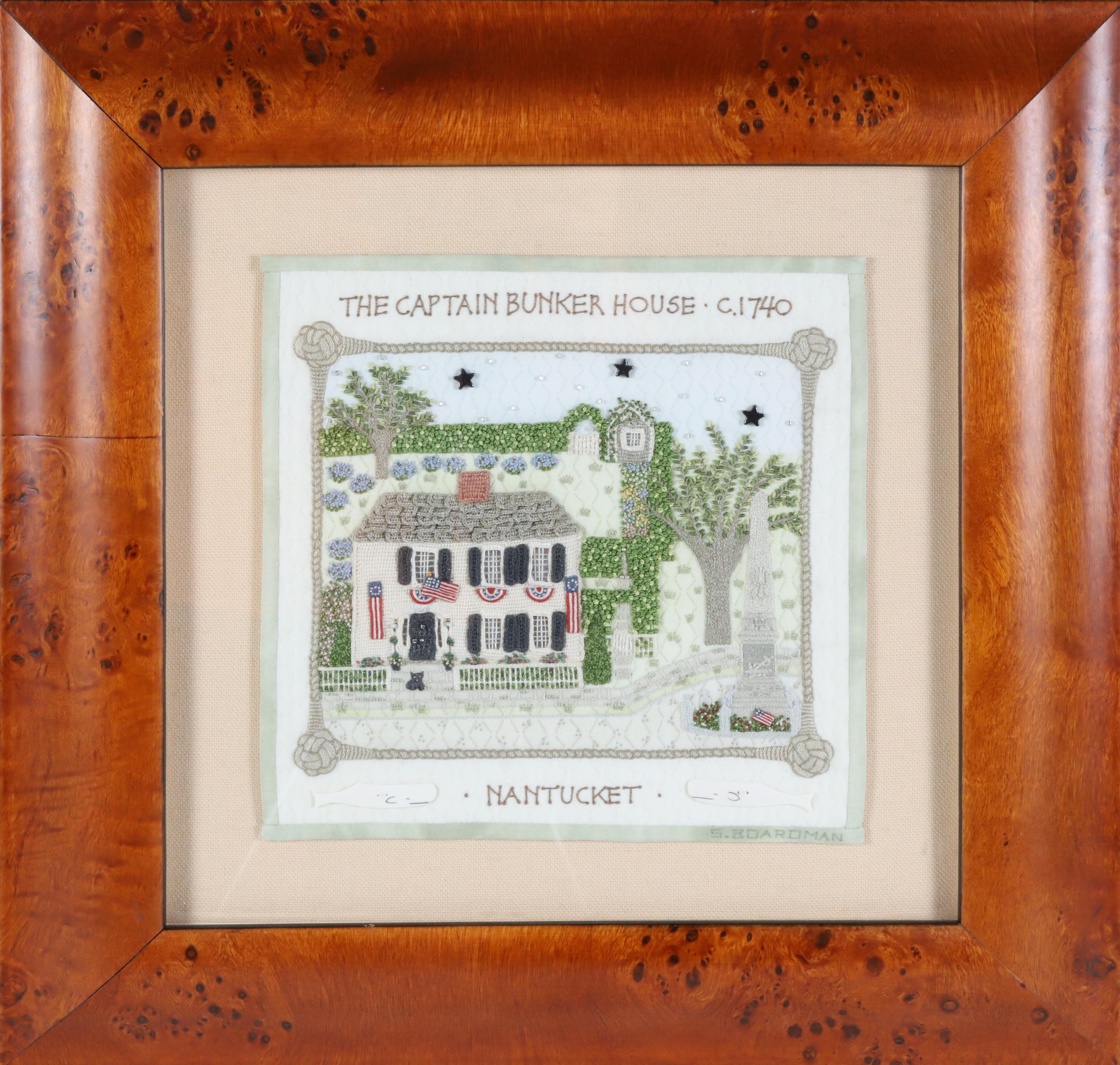 Susan Boardman Fine Embroidery "The Captain Bunker House" c.1740 ...