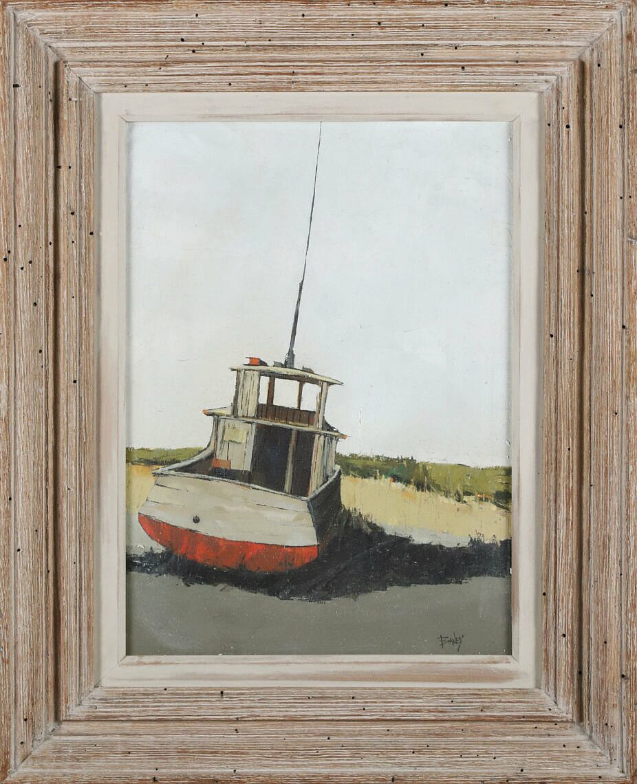 Roy Bailey (1933-2002) on Canvas "Abandoned Boat" - Roy Bailey Oil on ...