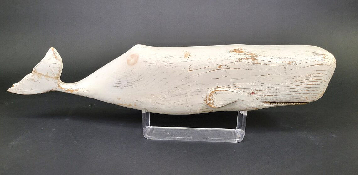 Vintage Full Body Carved and Painted Moby Dick Sperm Whale - Vintage ...