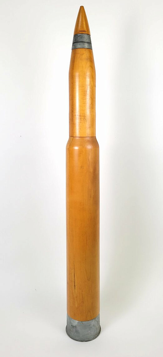 World War Two U.S. Navy Wooden 4” Dummy Cartridge Deck Gun Training ...