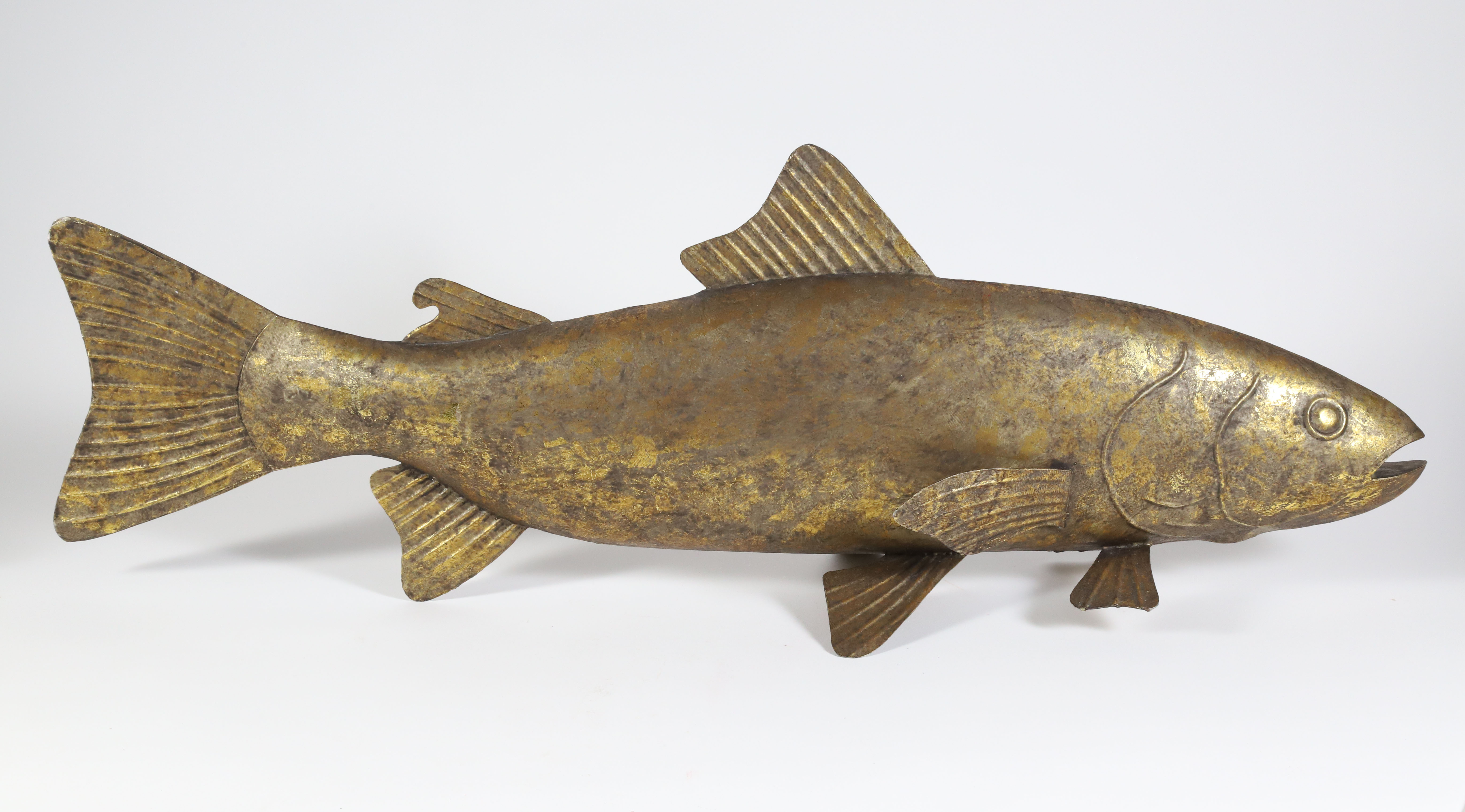 Vintage Folk Art Gilt Metal Cod Fish - Vintage Folk Art Gilt Metal Cod ...