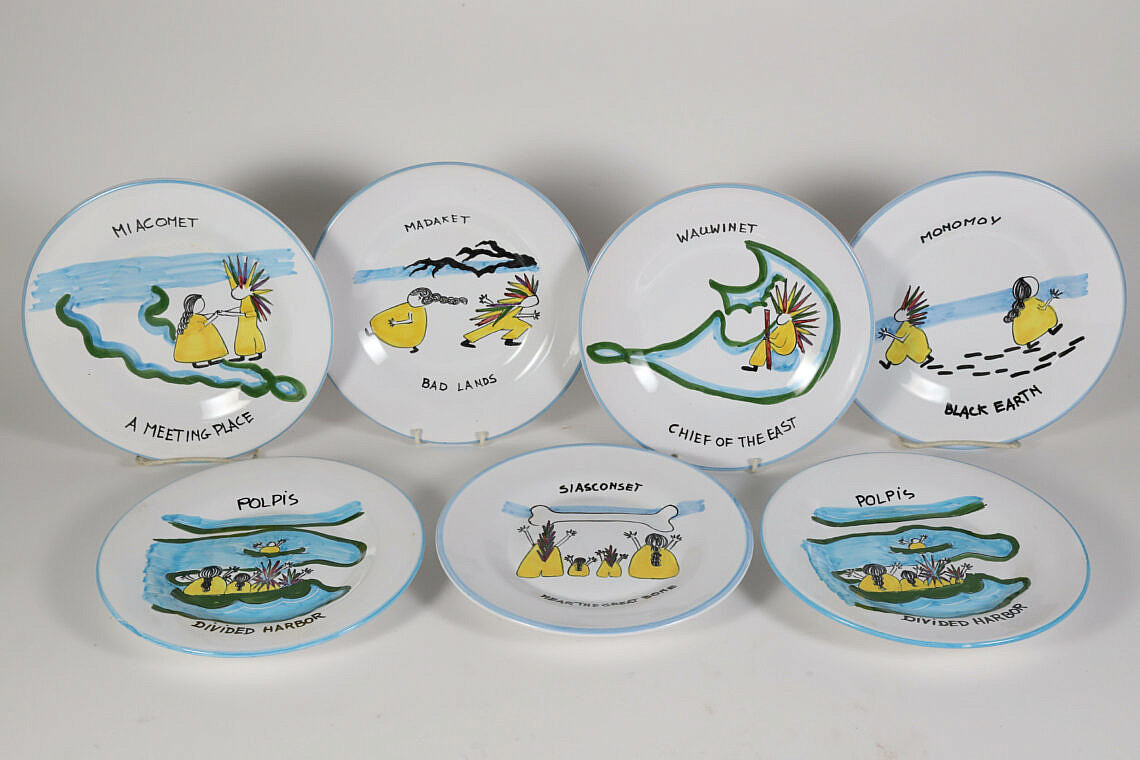 Set of Seven Deruta Italy Nantucket Plates - Set of Seven Deruta Italy ...