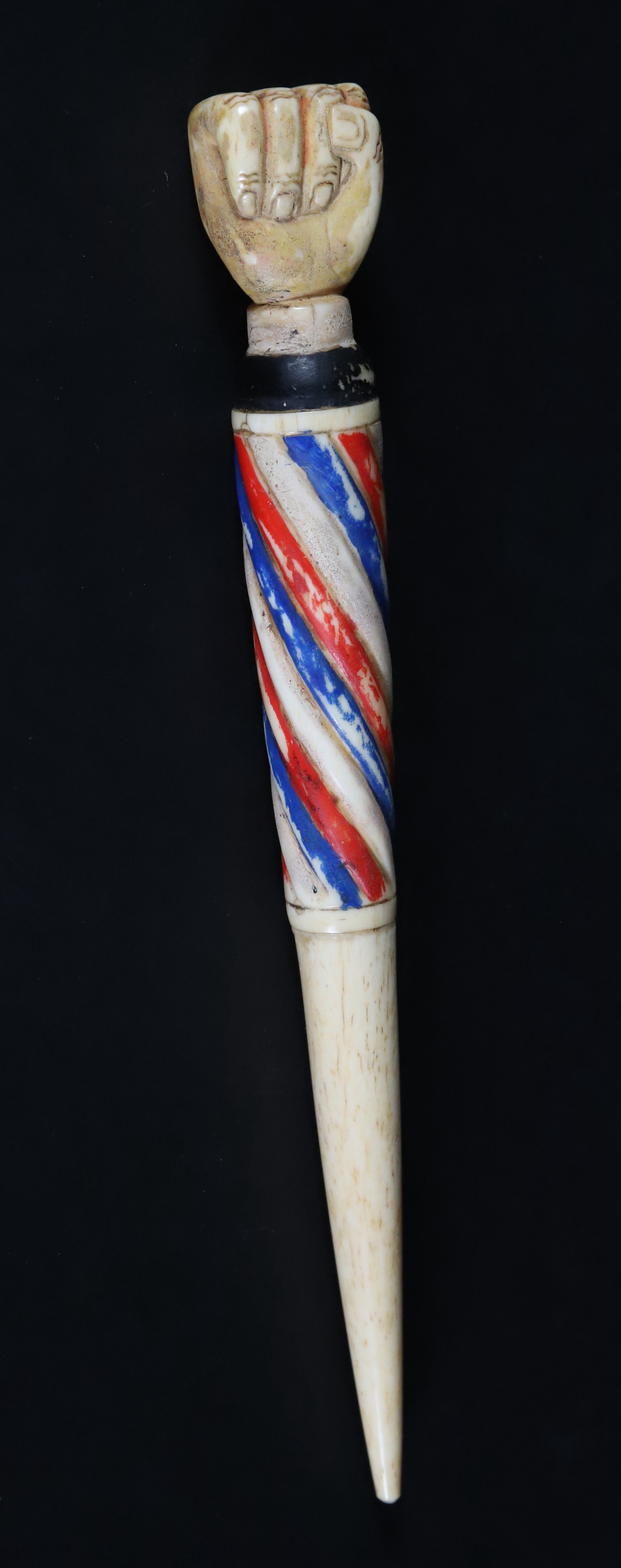 Sailor Made Polychrome Antique Whalebone Fid or Marlinspike 19th ...