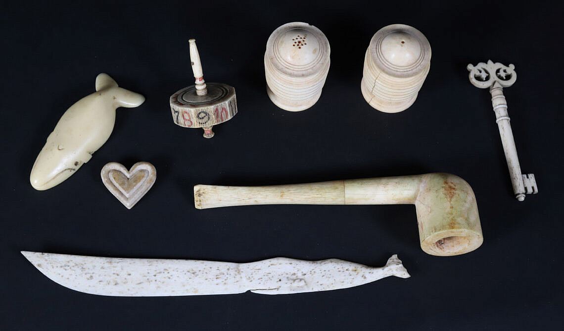 Mixed Lot of Whaleman Made Artifacts 19th century - Mixed Lot of Eight Whaleman Made Artifacts ...