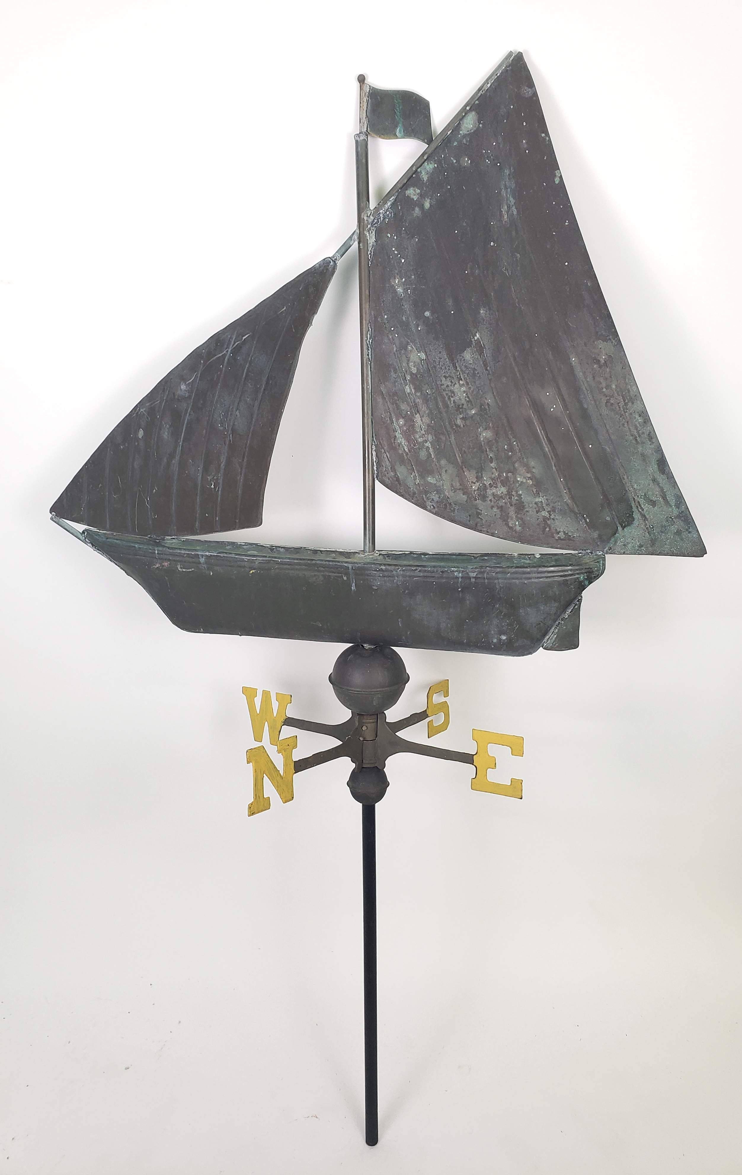 Antique Copper Sailboat Weathervane - Antique Copper Sailboat ...