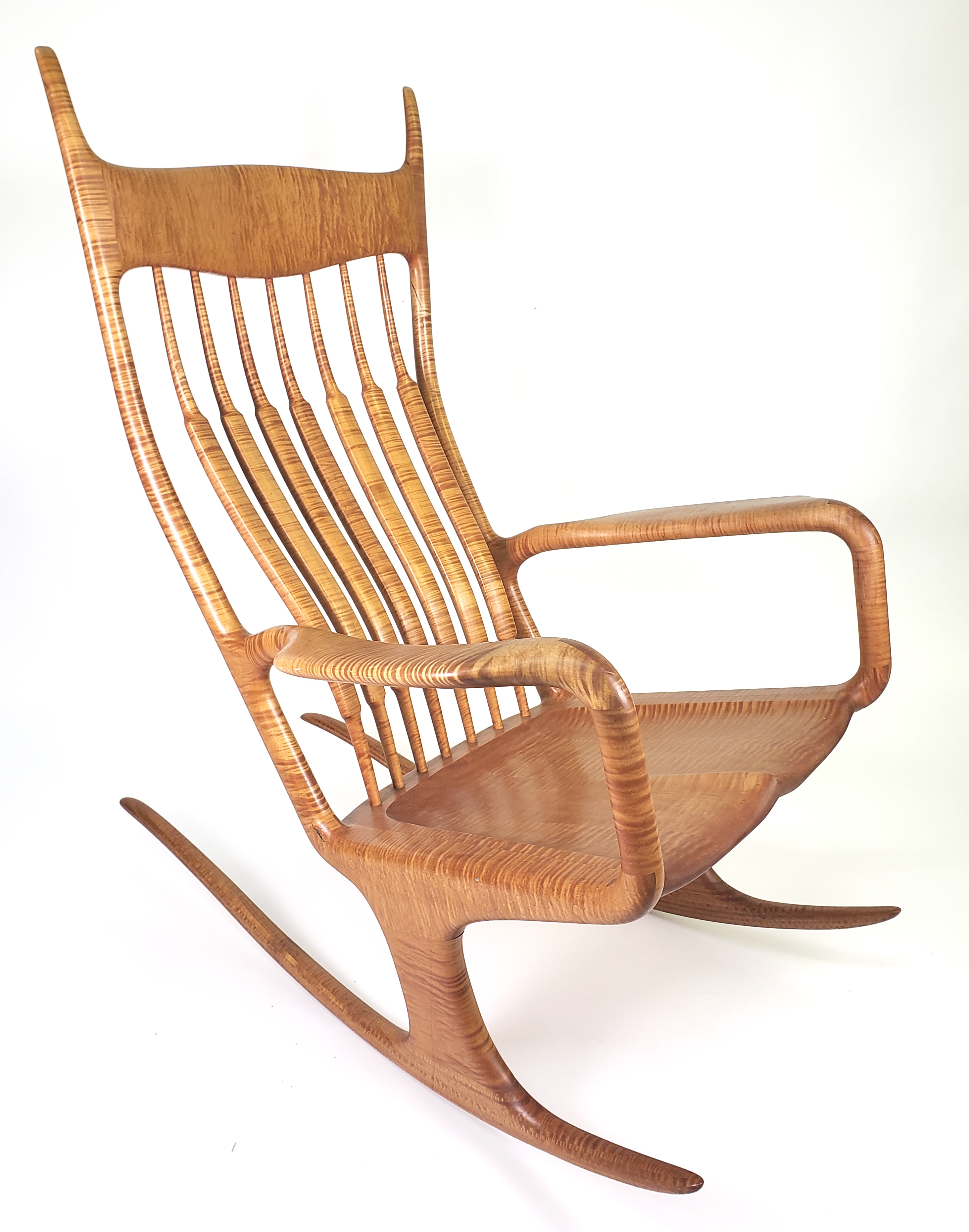 Edward Wohl Tiger Maple Rocking Chair - Edward Wohl Curly Tiger Maple ...