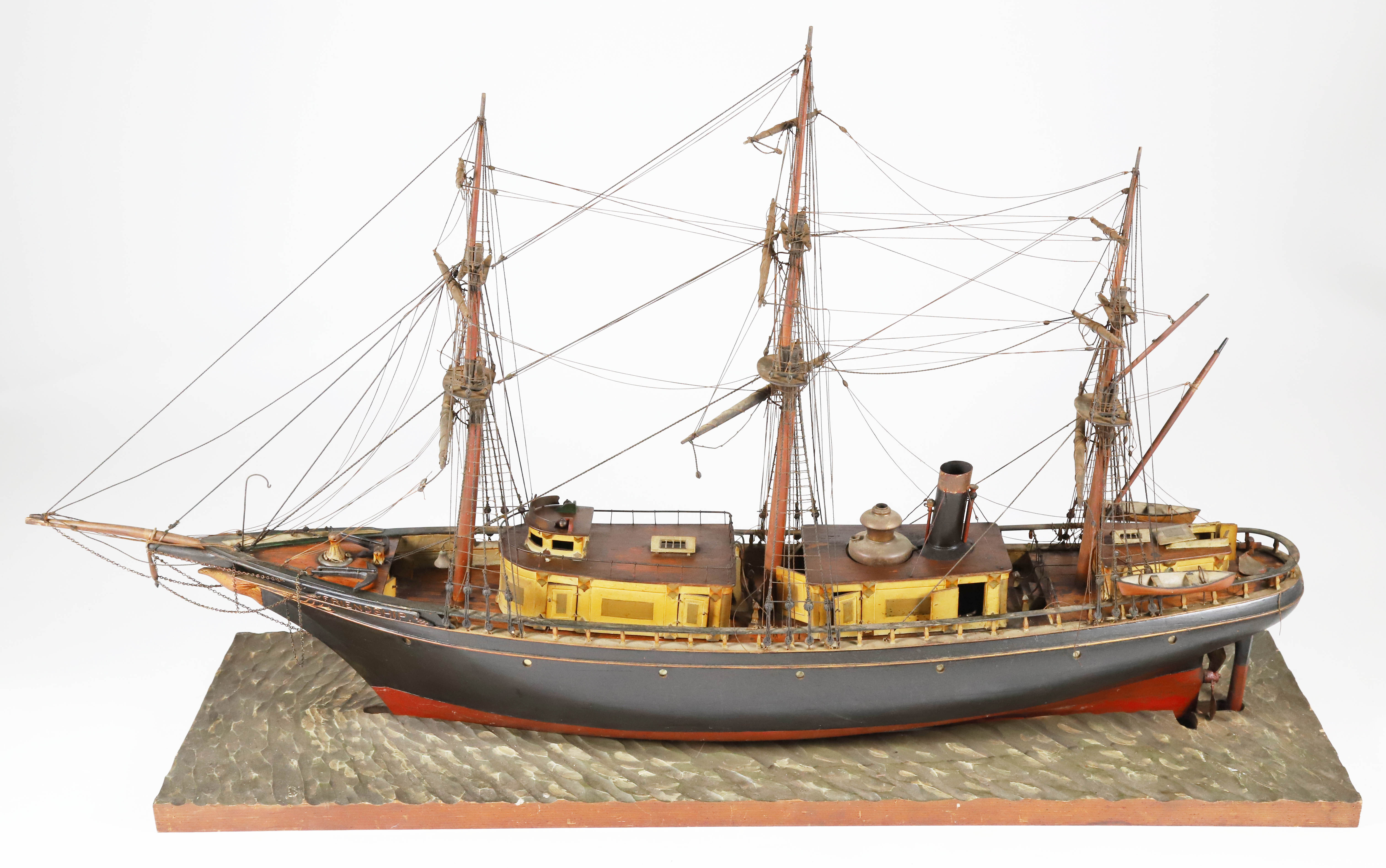Fine Scale Model of the Three Masted Ship "Friendship", circa 1882 ...