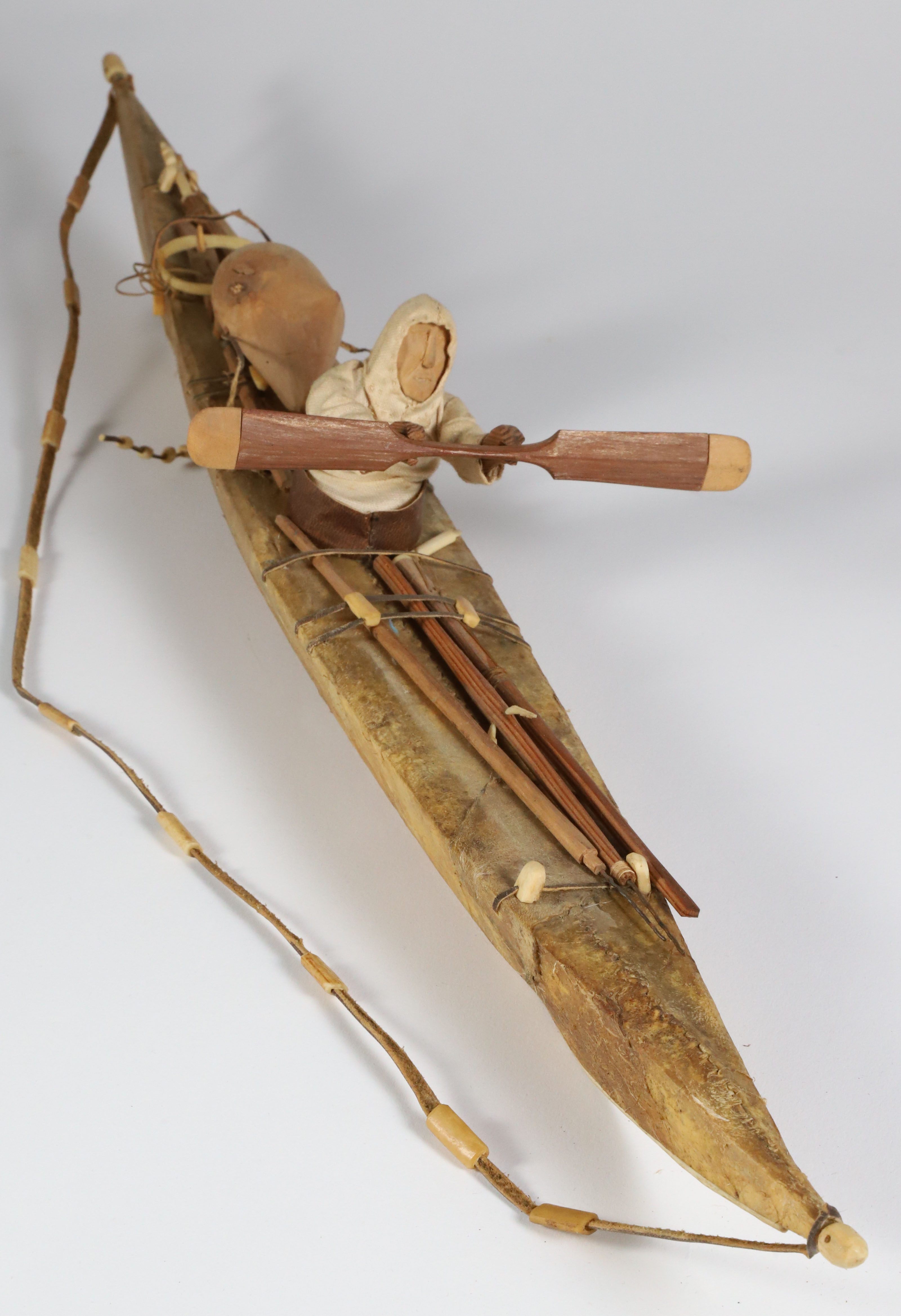 Eskimo Inuit Vintage Model of a Kayak Circa 1900-1920 - Vintage Model ...
