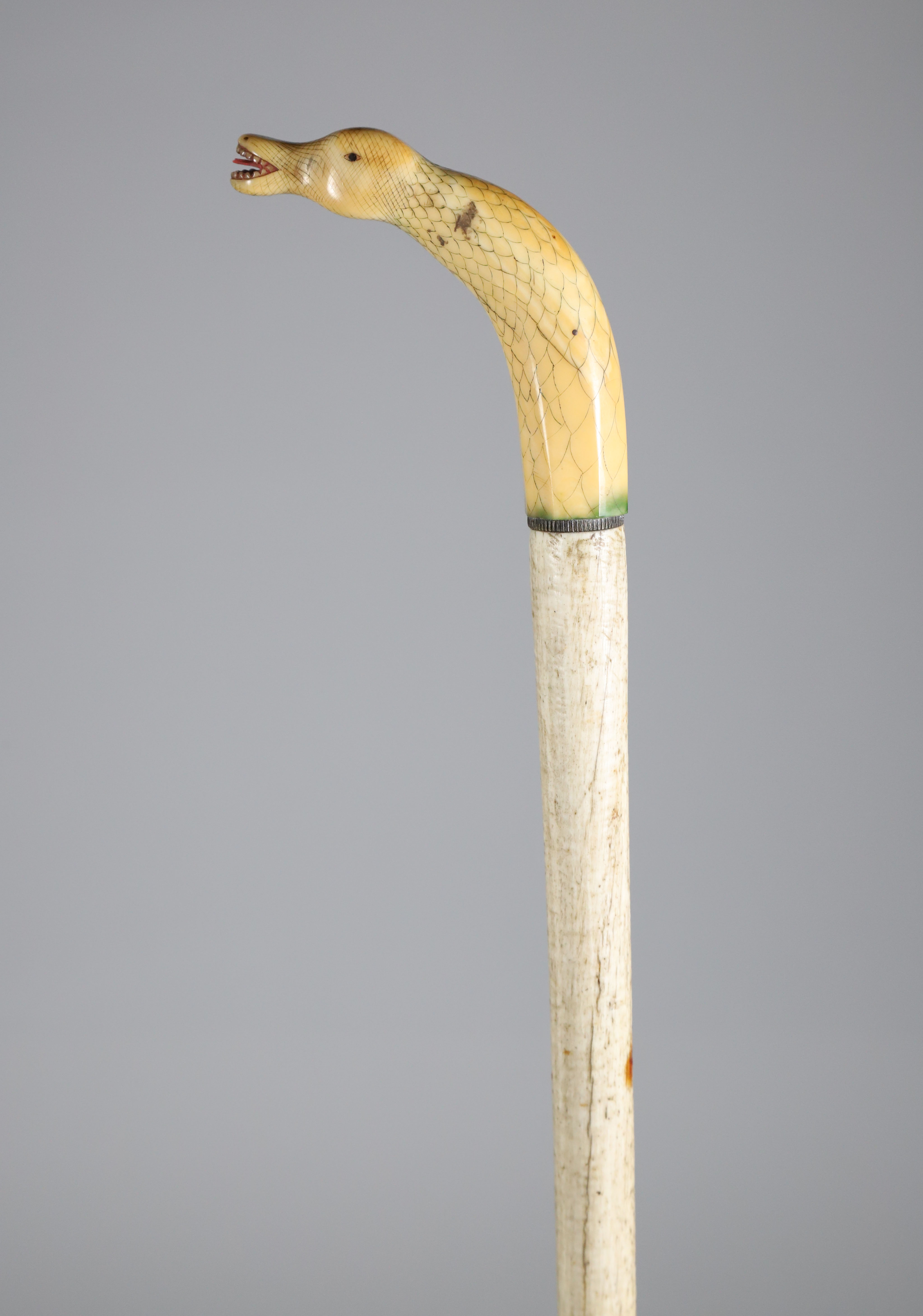 Sailor Made Antique Whale Ivory and Whalebone Cane circa 1860 - Sailor ...