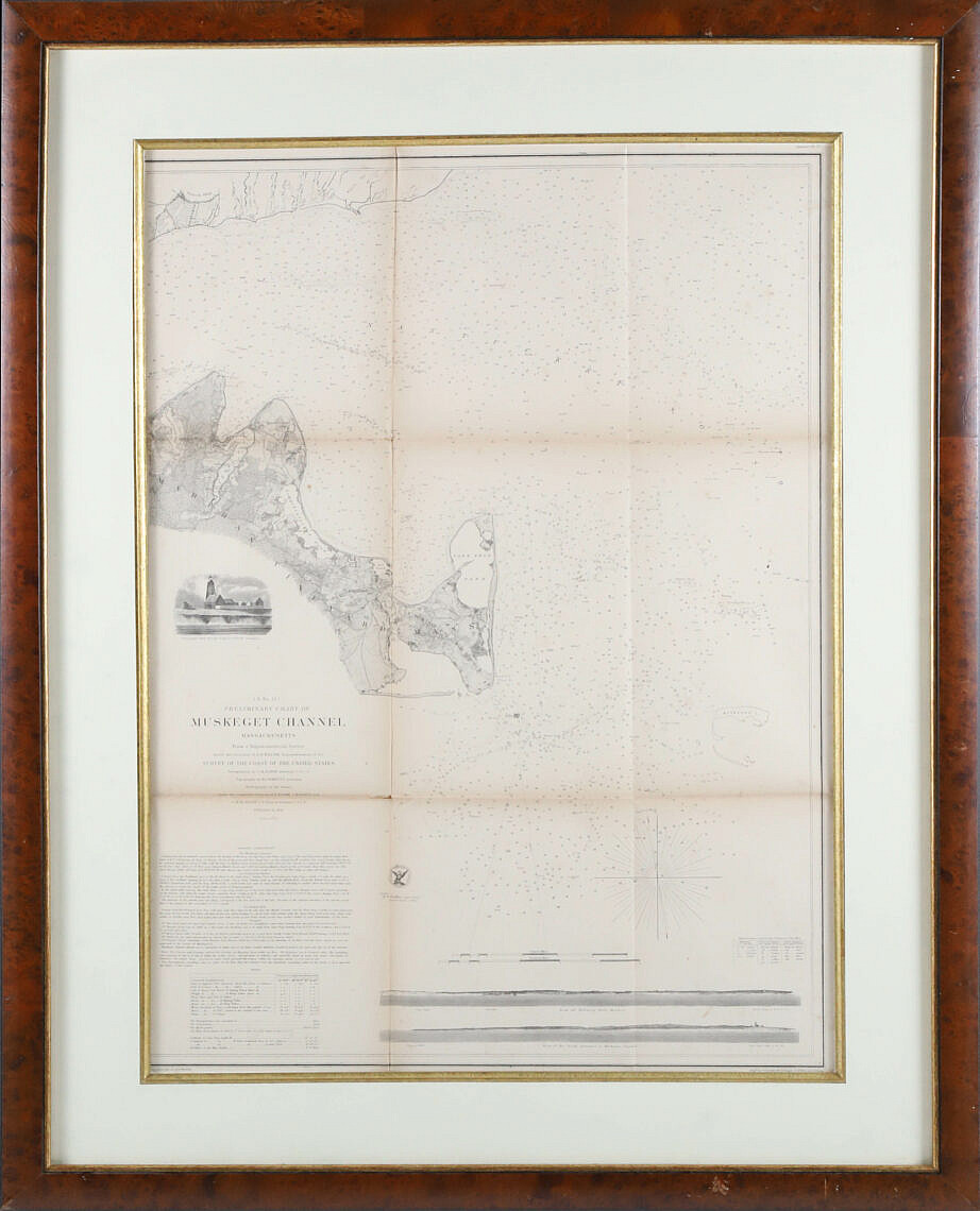 Preliminary Chart of Muskeget Channel Massachusetts Published 1854 ...