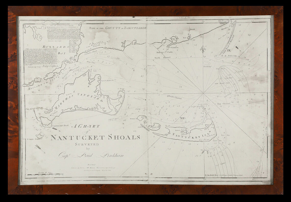 A Chart of Nantucket Shoals Surveyed by Capt. Paul Pinkham - A Chart of ...
