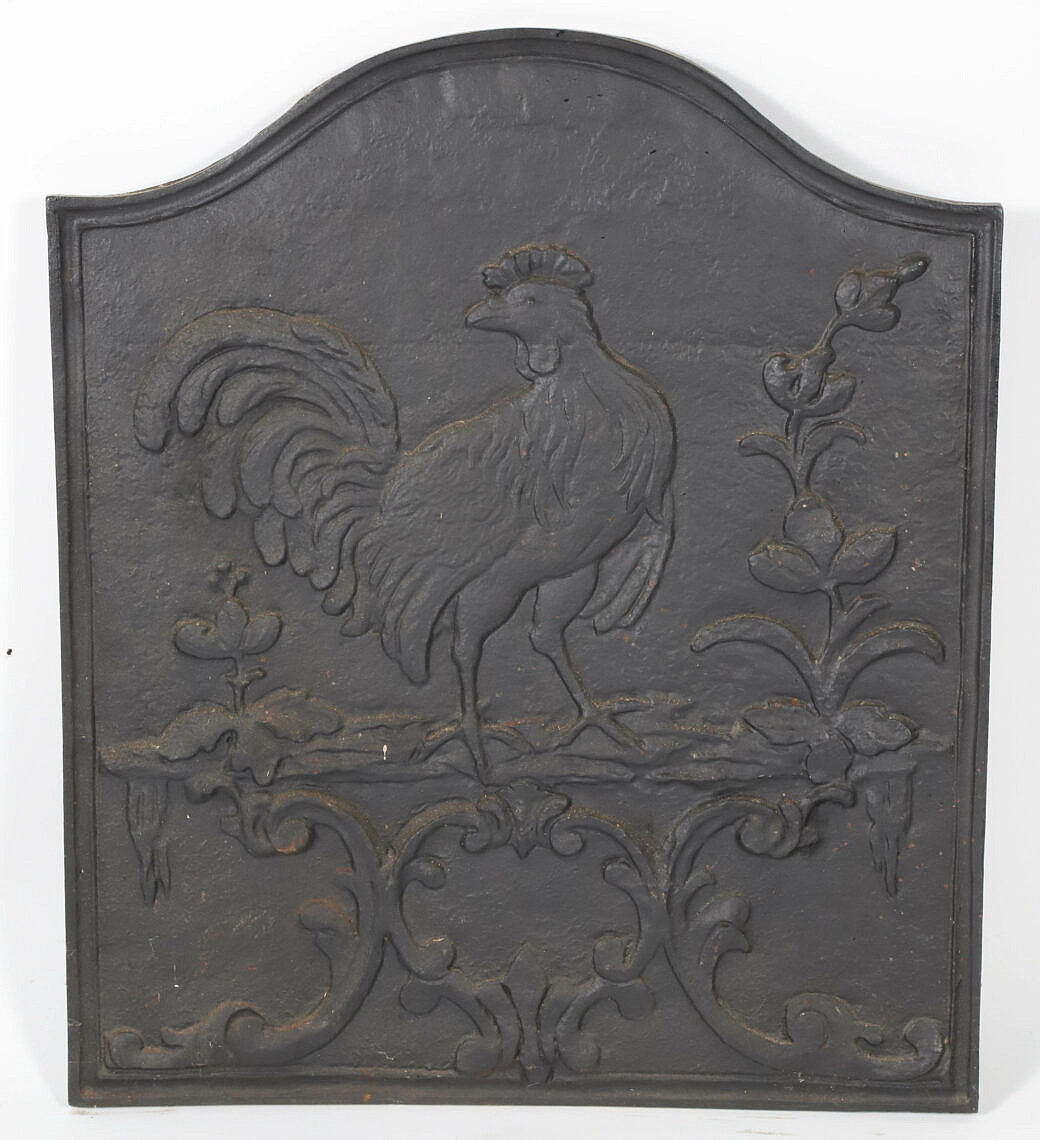 "The Country Iron Foundry" Cast Iron Rooster Embossed Fireback - "The ...