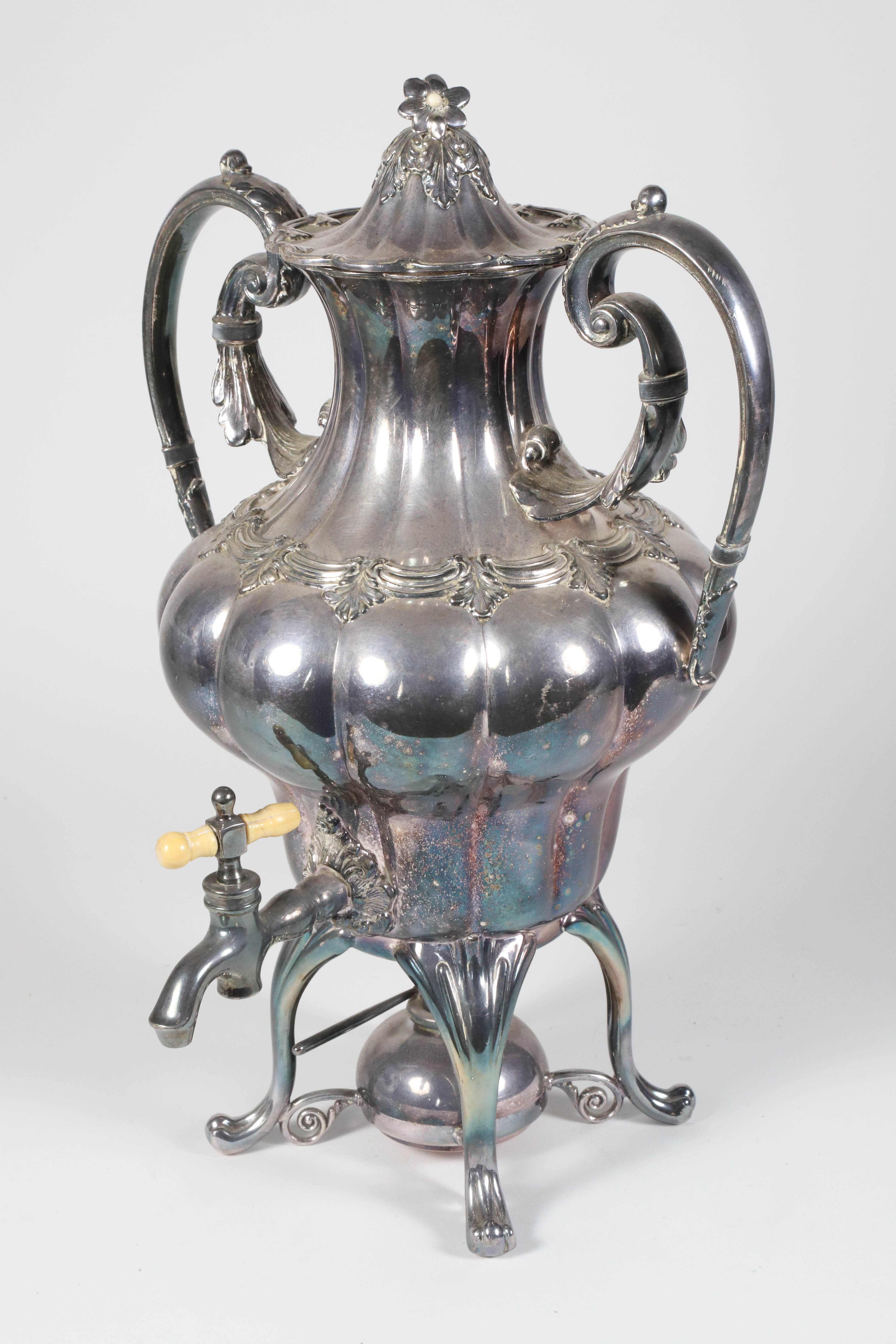 19th century Silver Plated Hot Water Urn - 19th Century Silver Plated ...