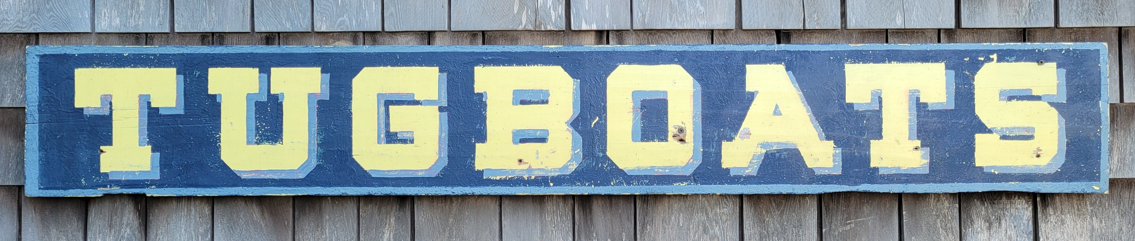 Antique Style Hand Painted Wooden “Tugboats” Nautical Shipyard Sign ...