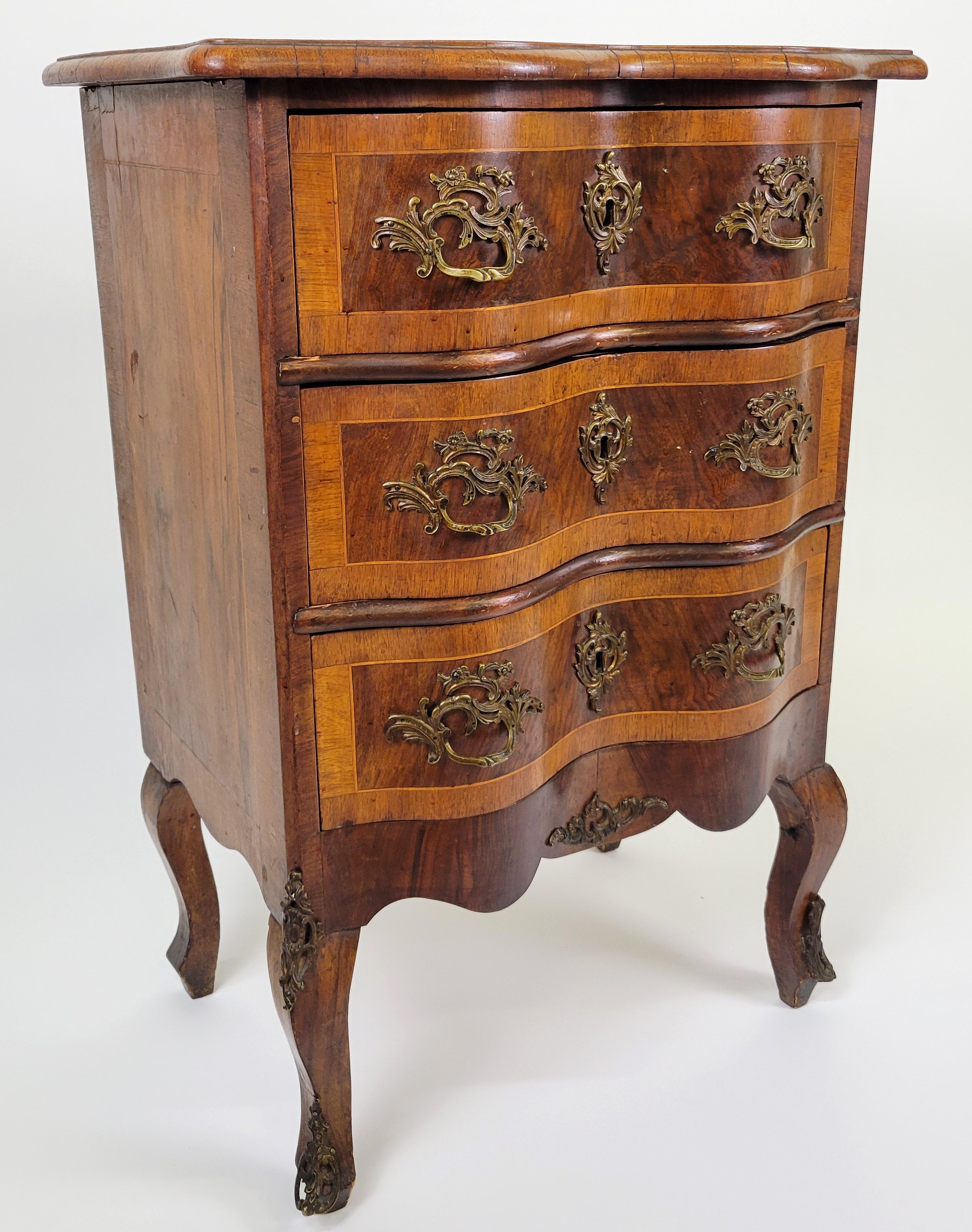 19th Century French Rococo Three Drawer Serpentine Commode - 19th ...