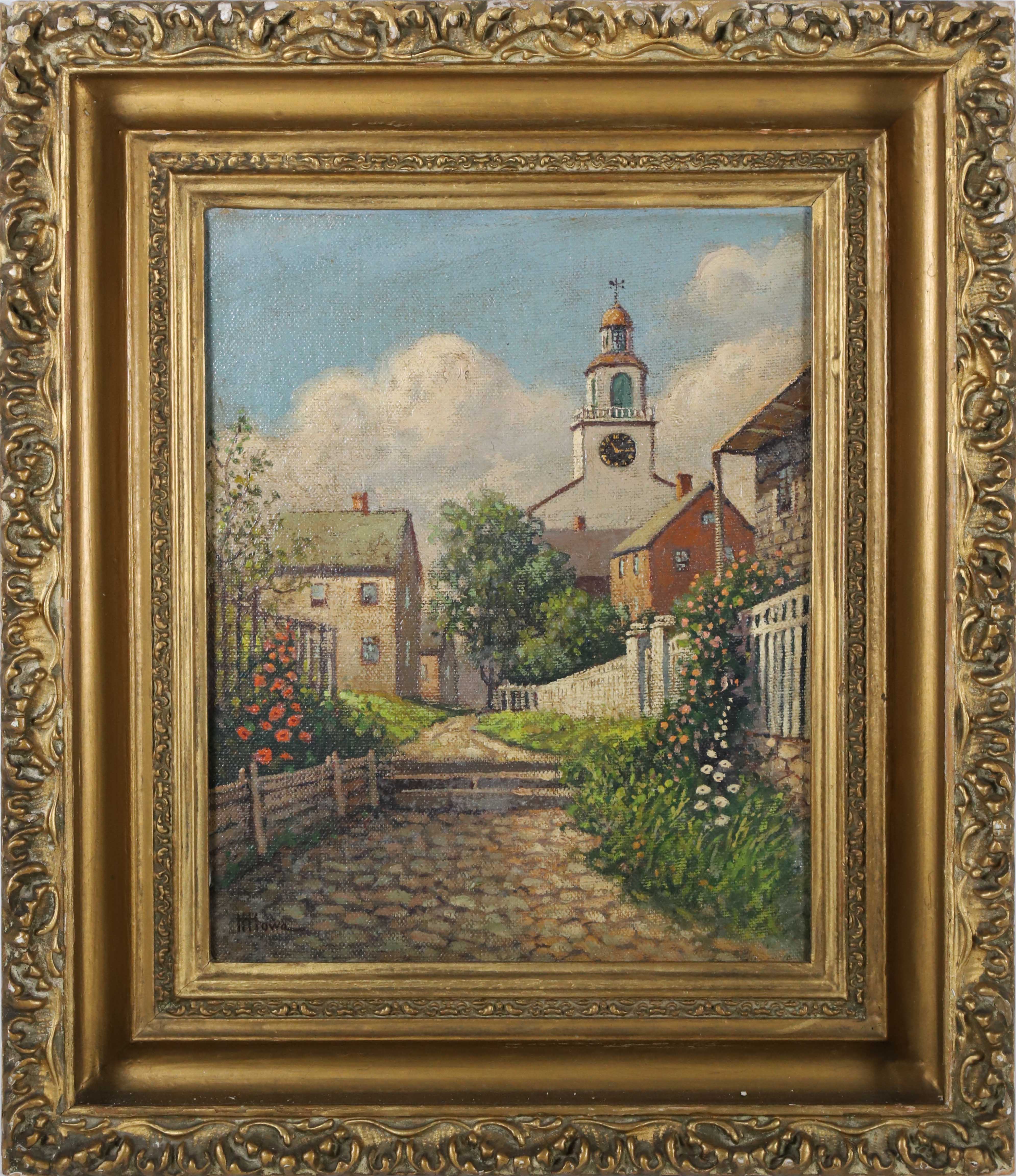 Harry Hambro Howe Oil on Canvas "Stone Alley Nantucket" - Harry Hambro ...