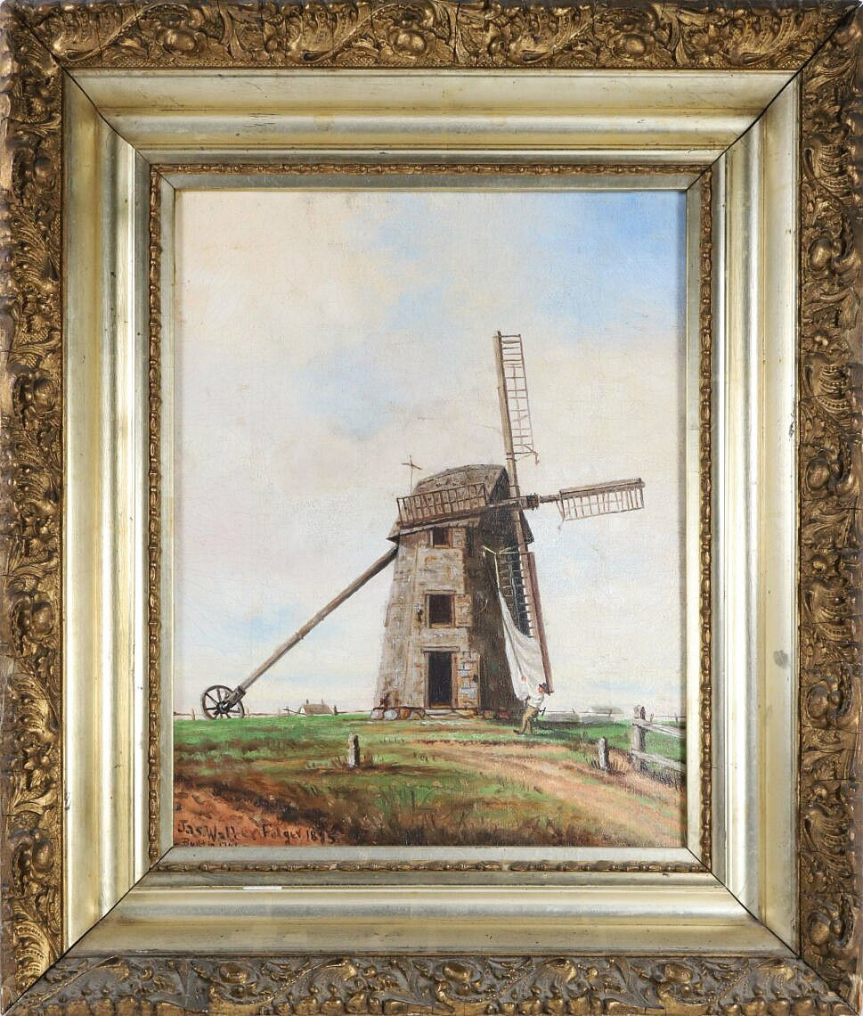 James Walter Folger Oil on Canvas "Old Mill Nantucket" - James Walter ...