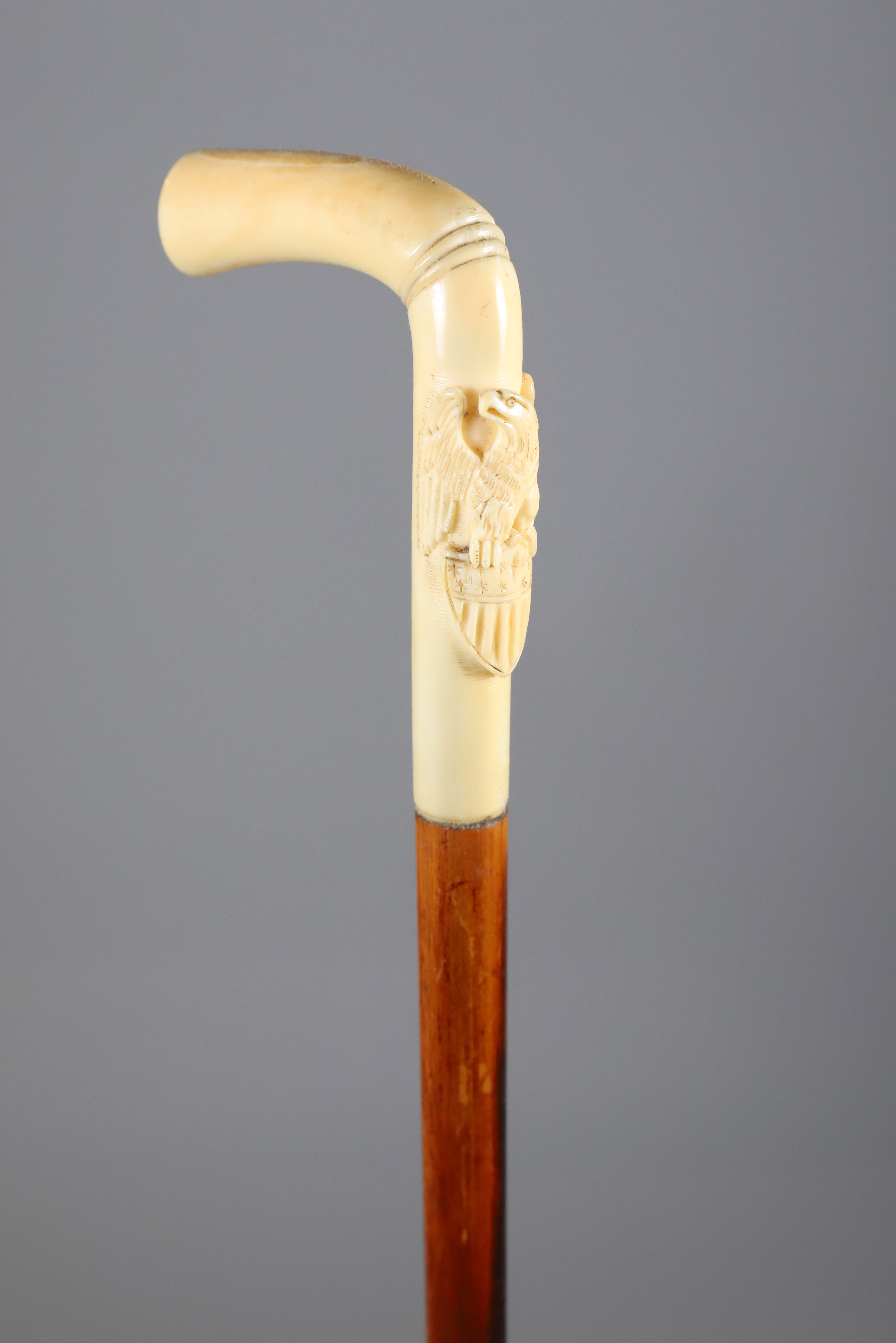 Civil War Era Carved Antique Whale Ivory Cane 19th century - Civil War ...