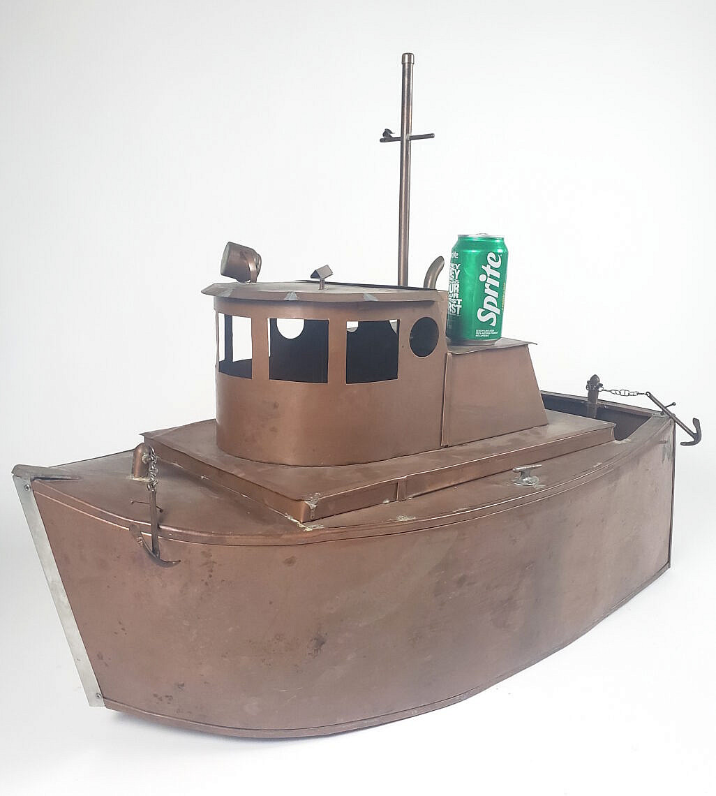 Vintage Copper Full Body Tugboat Model - Vintage Copper Full Body ...