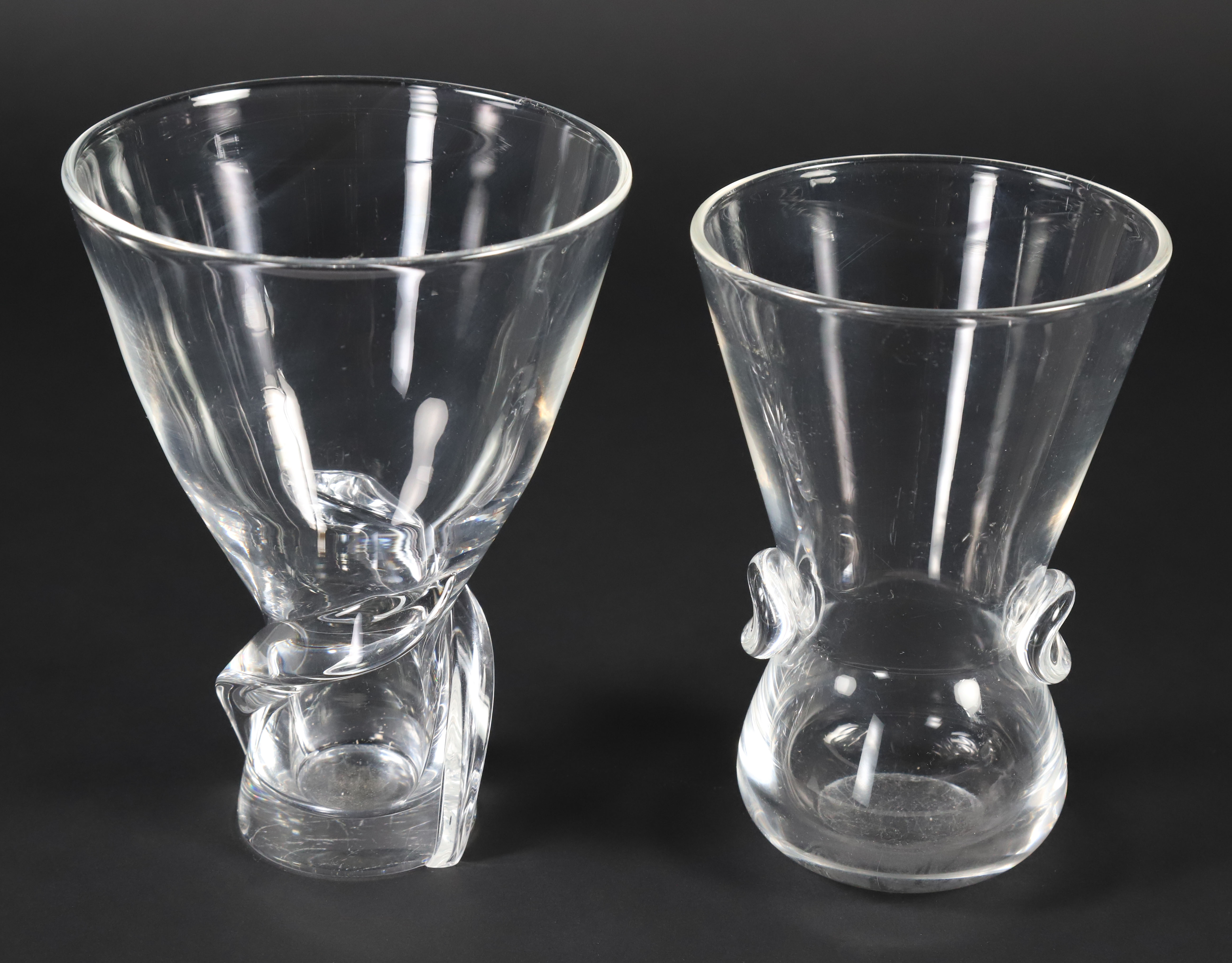 Two Signed Steuben Glass Vases - Two Signed Steuben Glass Vases ...
