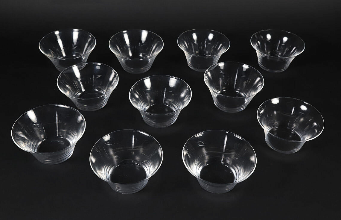 Set of 11 Signed Steuben Flared Rim Finger Bowls - Set of 11 Signed ...