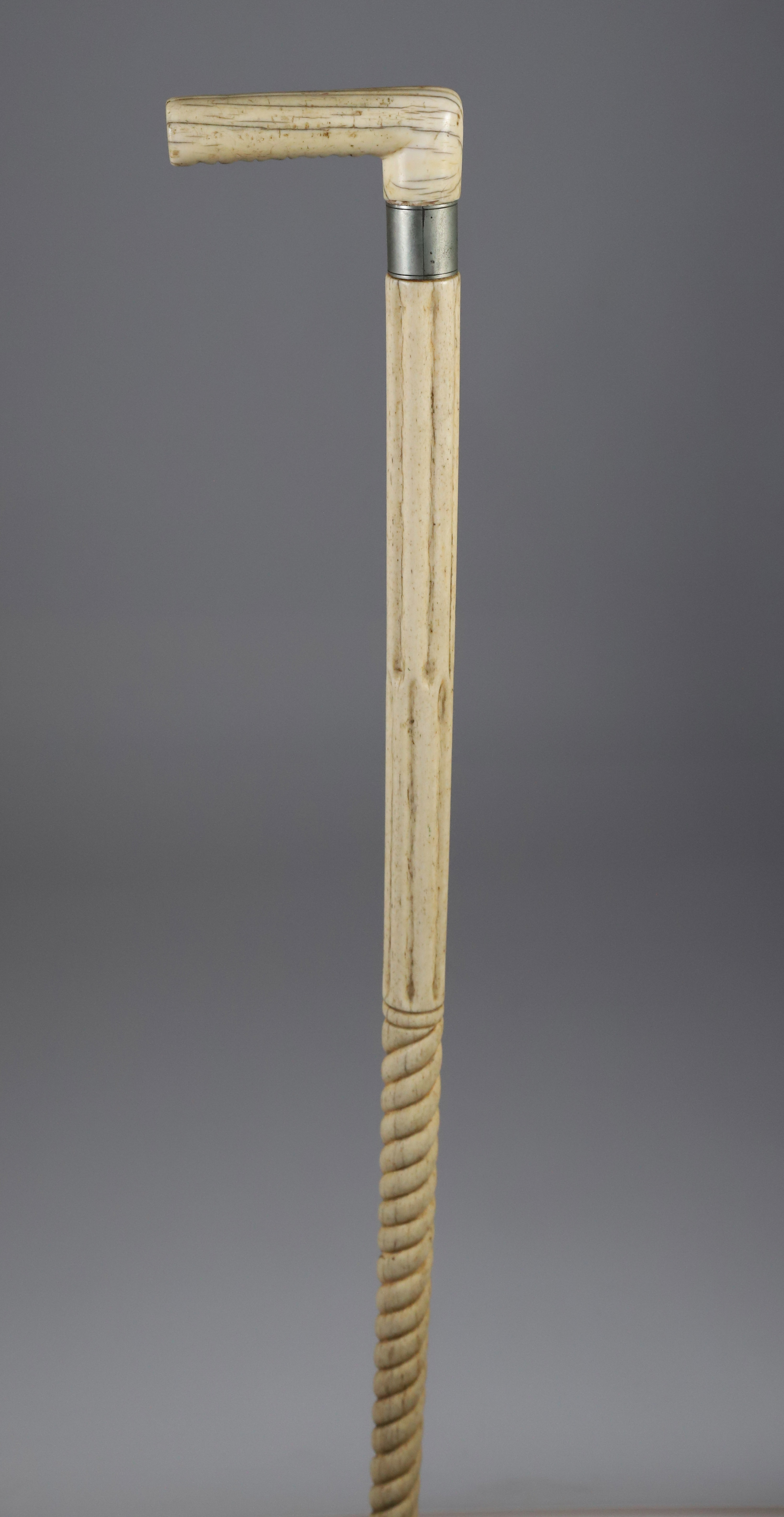 Sailor Made Whalebone Cane circa 1860 - Sailor Made L-Grip Whalebone ...