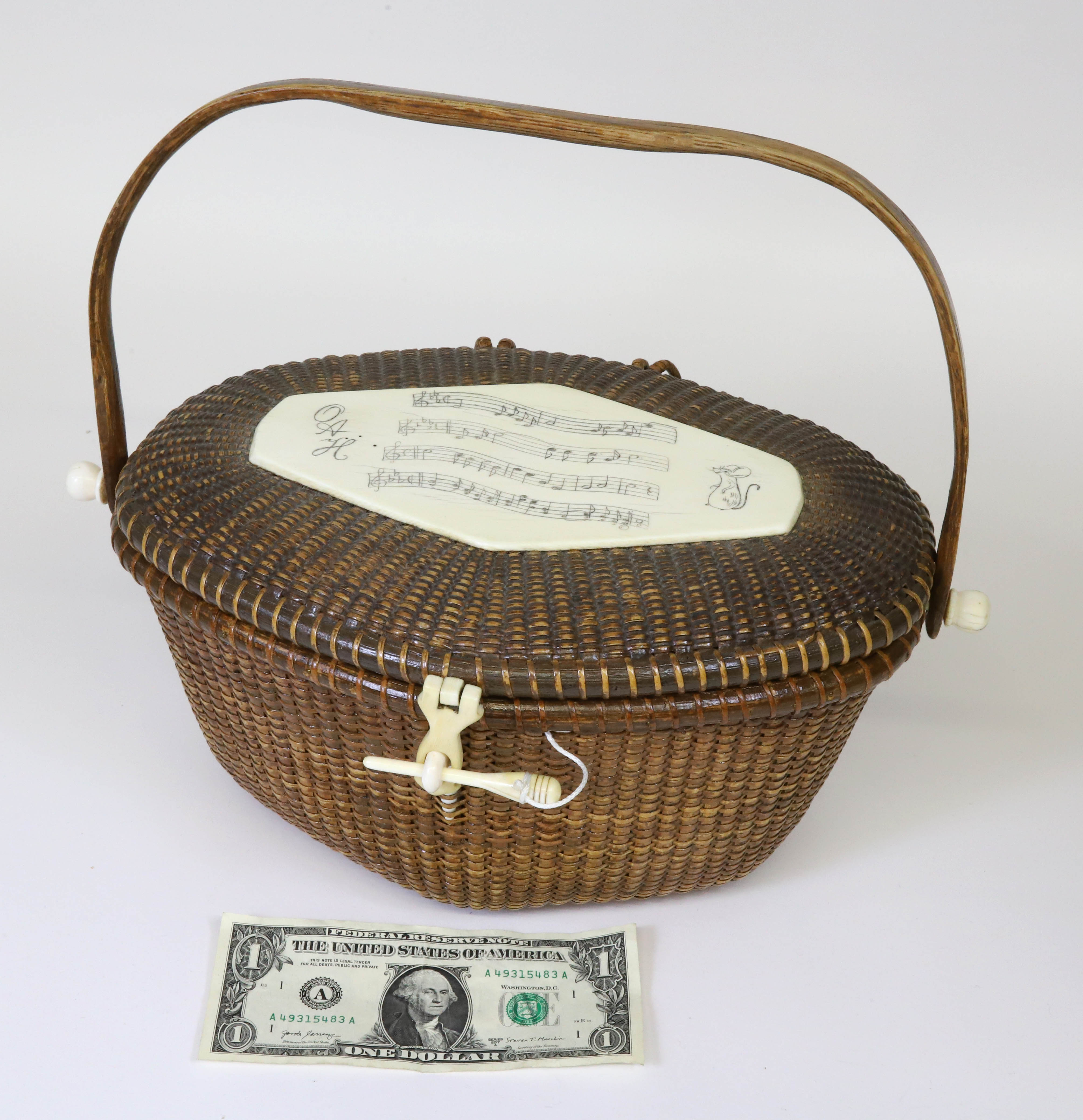 Jose Formoso Reyes Rare Diamond Form Nantucket Friendship Basket Circa ...