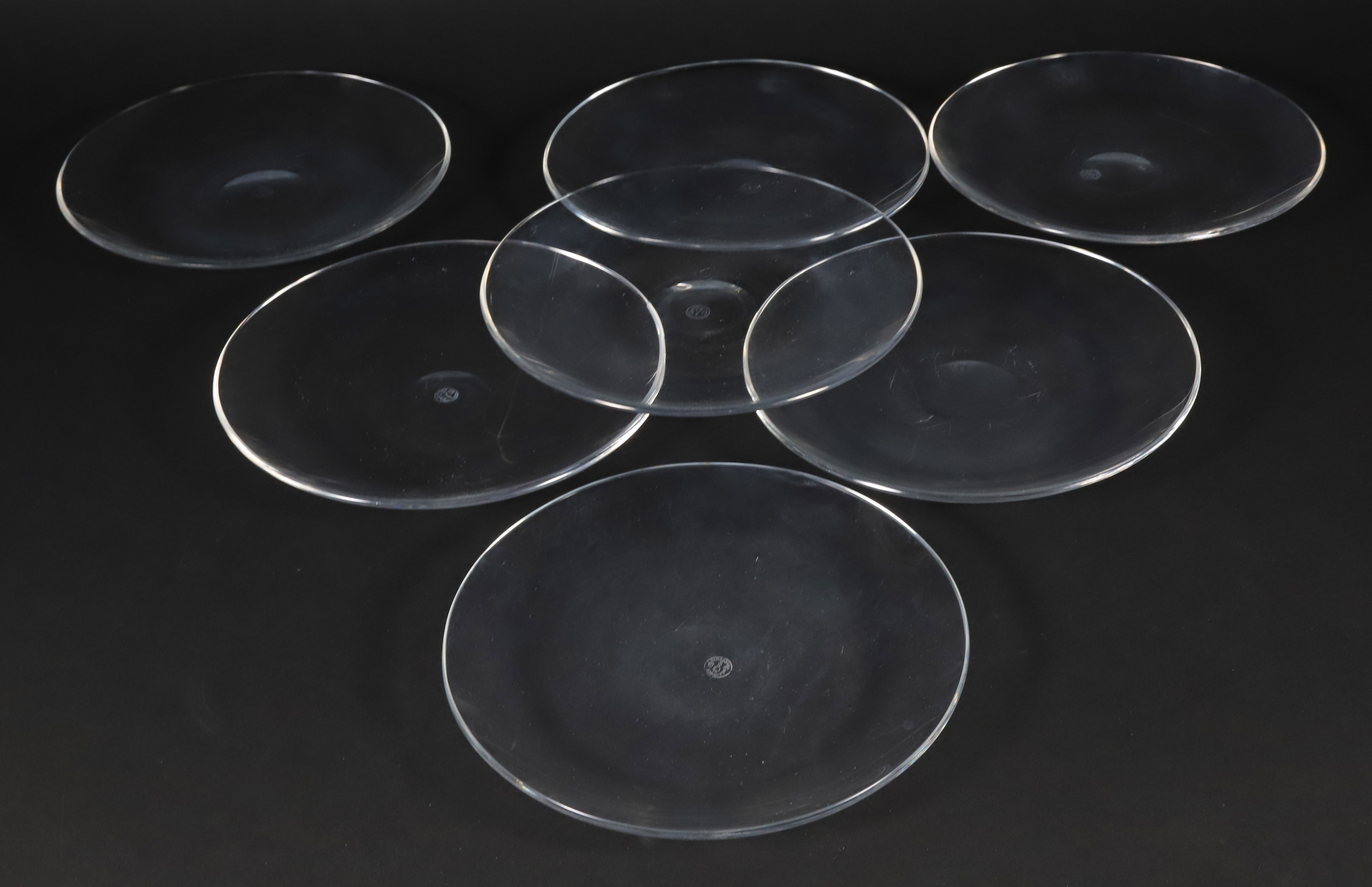 Seven Baccarat Crystal Plates - Seven Baccarat Crystal Plates - Rafael ...