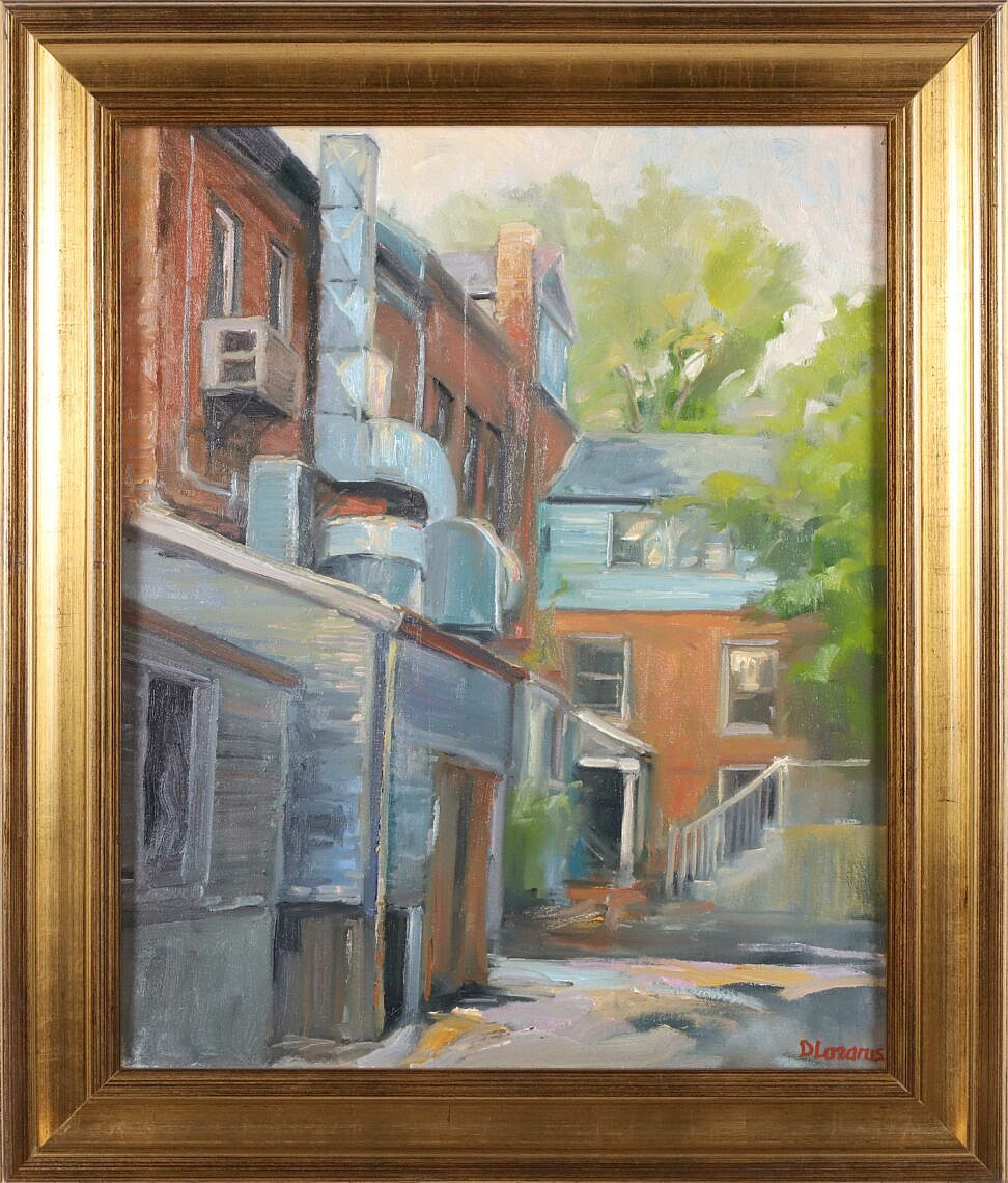 David Lazarus Oil on Canvas "Independence Lane Nantucket " - David ...