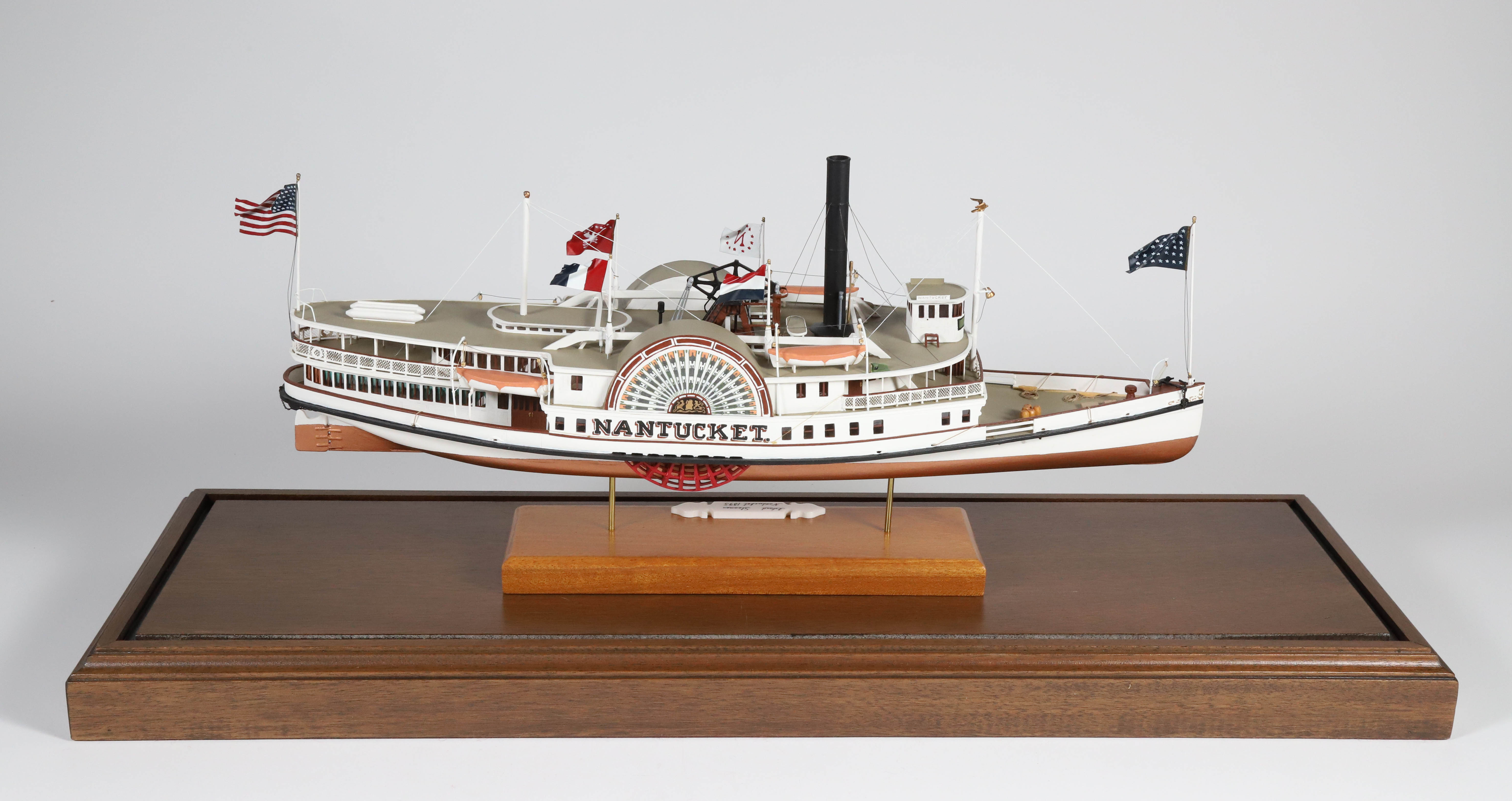 Cased Model of the Island Steamer Nantucket - Cased Model of the Island ...