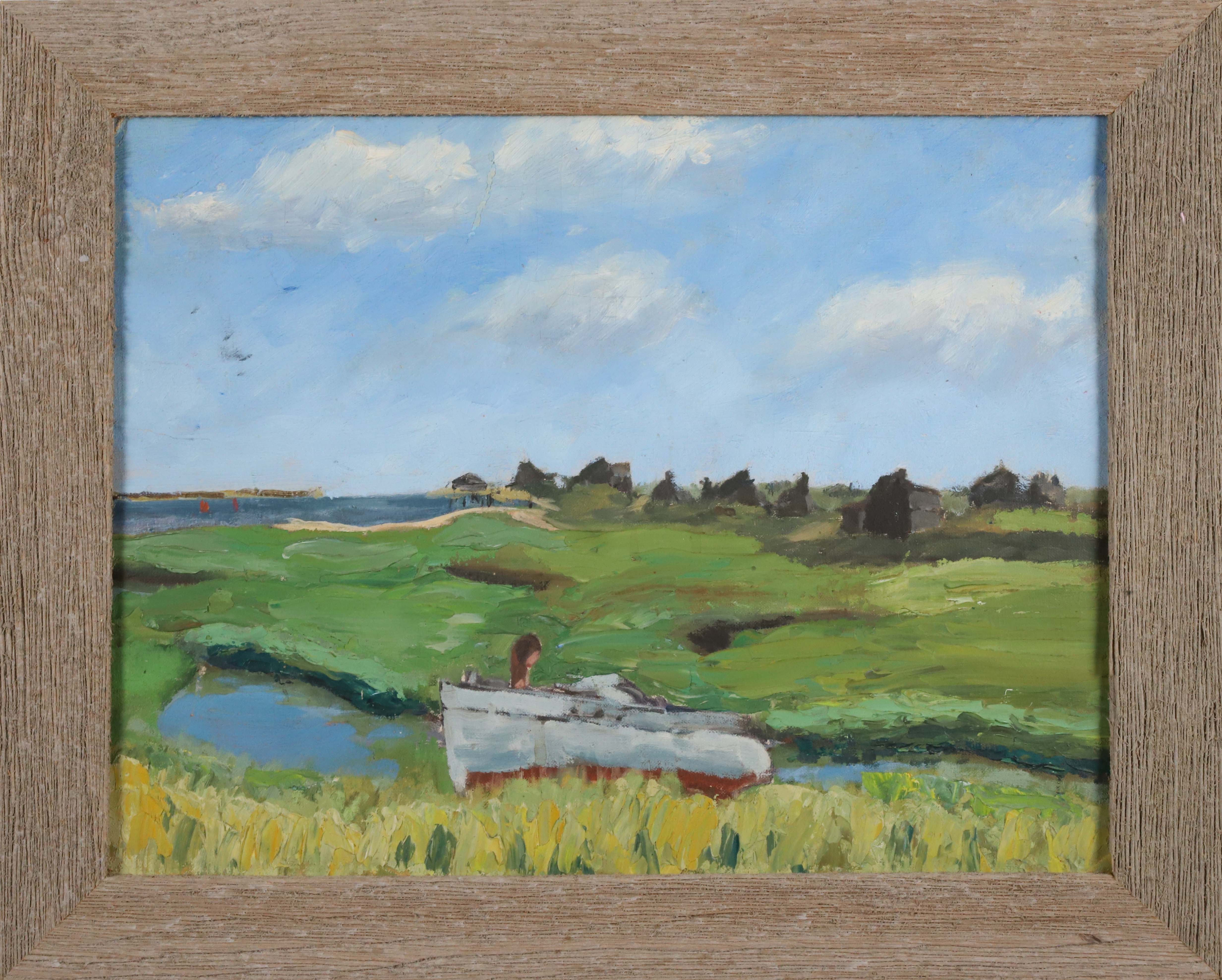 E. Allen Folger Oil on Artist Board "Nantucket Creeks" - E. Allen ...