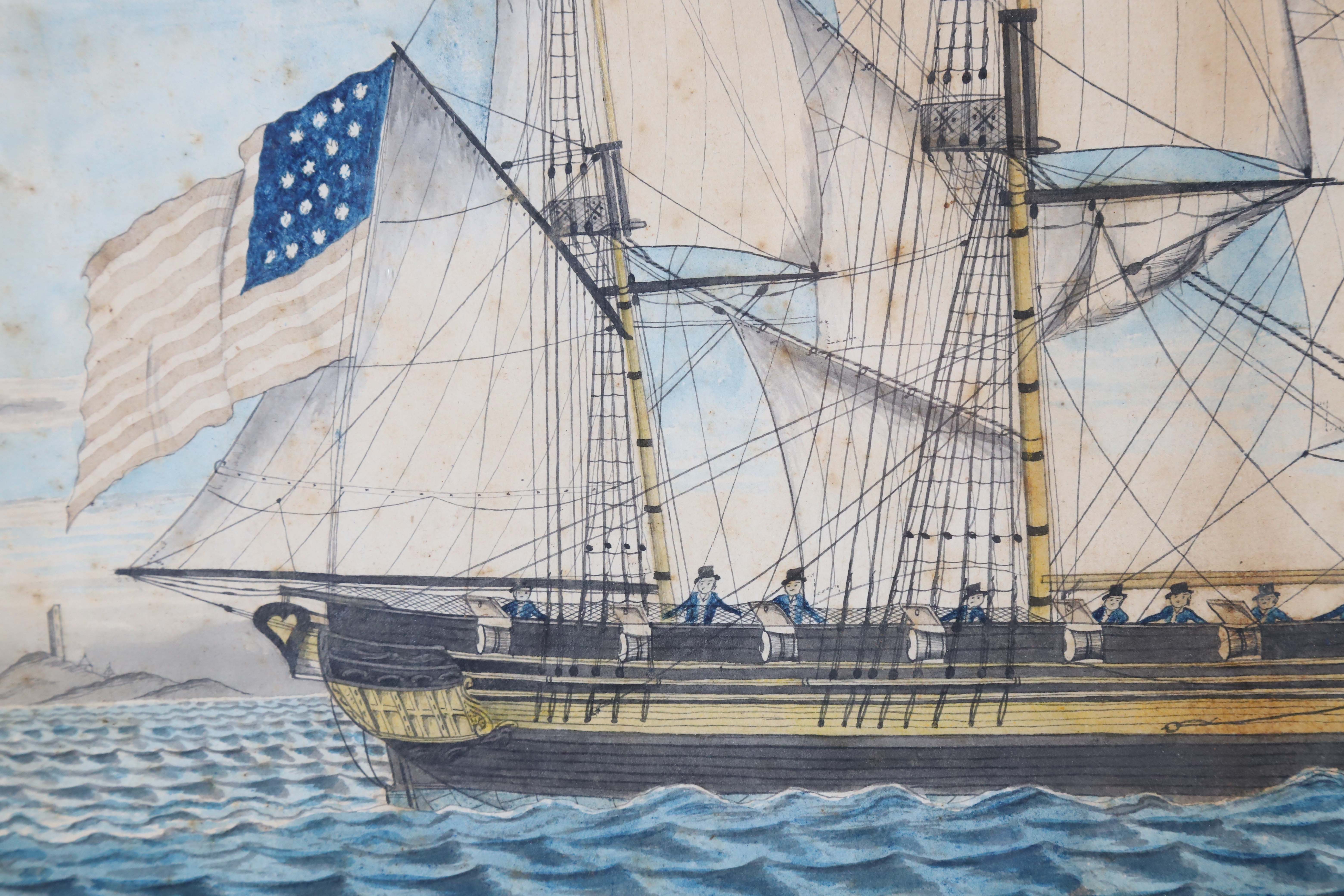 8-5427 Watercolor Portrait of the Ship Maryland G IMG_0082 2 - Rafael ...