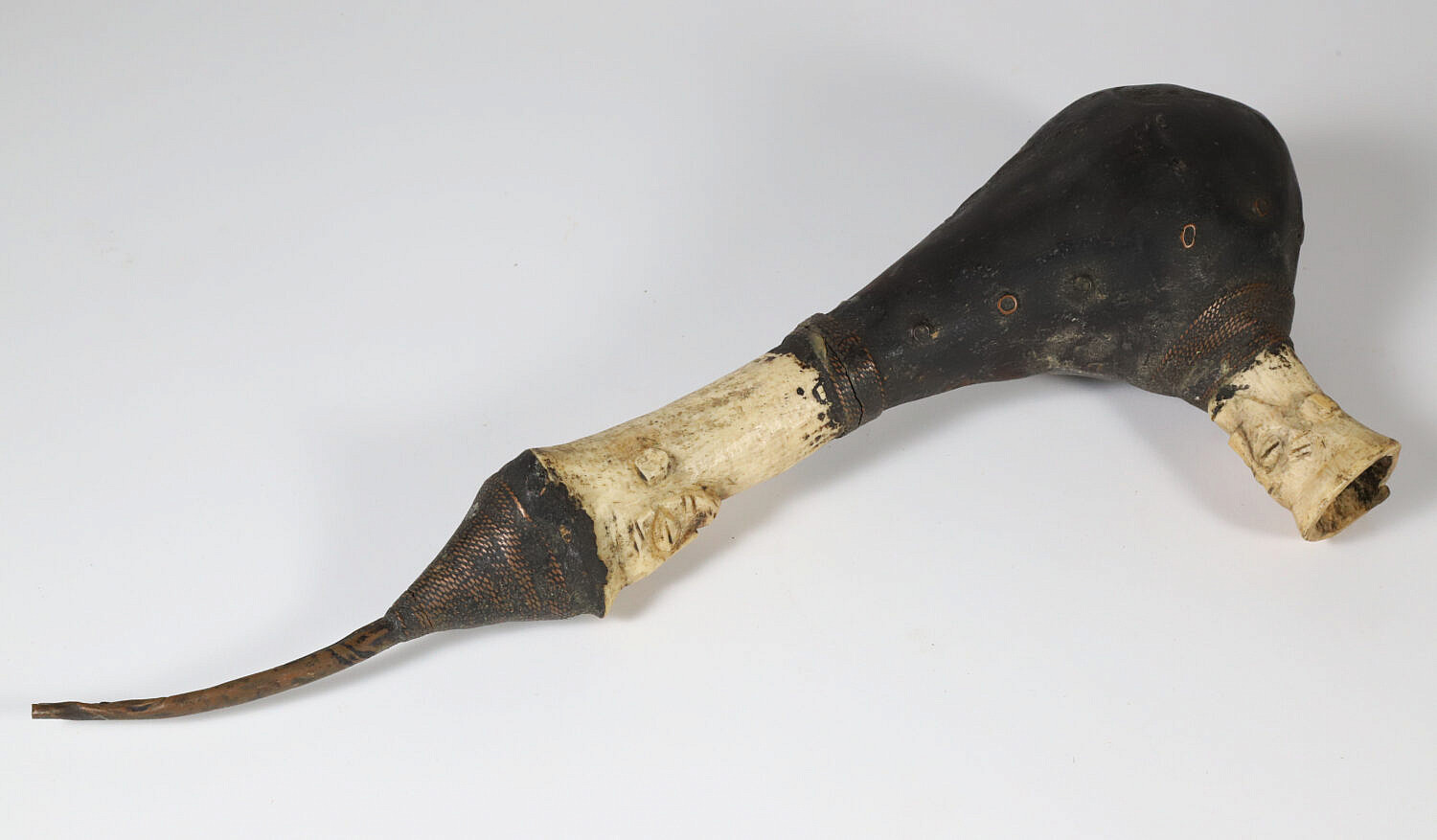 Carved Bone Tribal Pipe, 19th Century - Rafael Osona Auctions Nantucket, MA