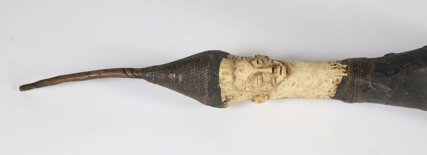 Carved Bone Tribal Pipe, 19th Century - Rafael Osona Auctions Nantucket, MA