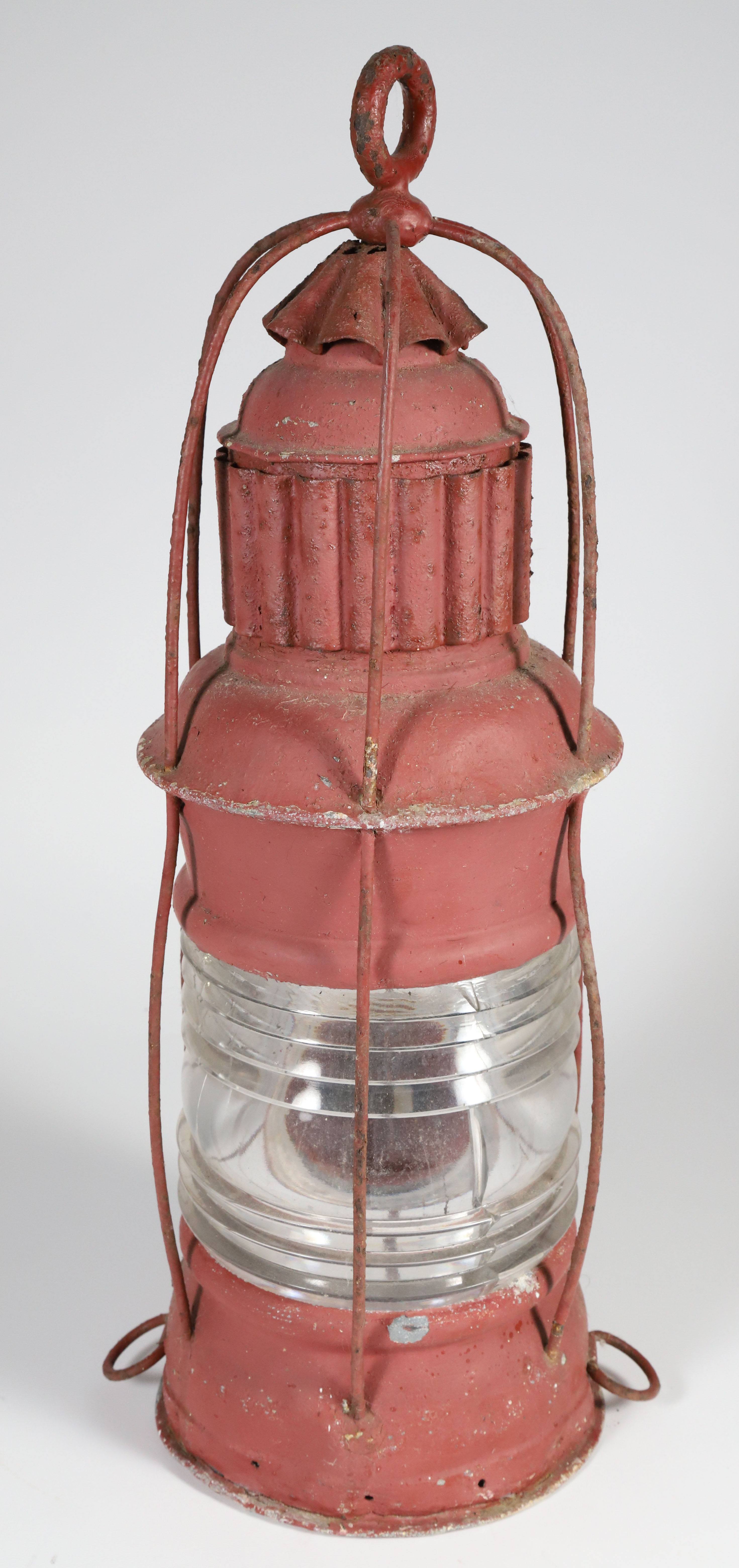 Vintage Red Painted Ship's Light - Vintage Red Painted Ship's Light ...