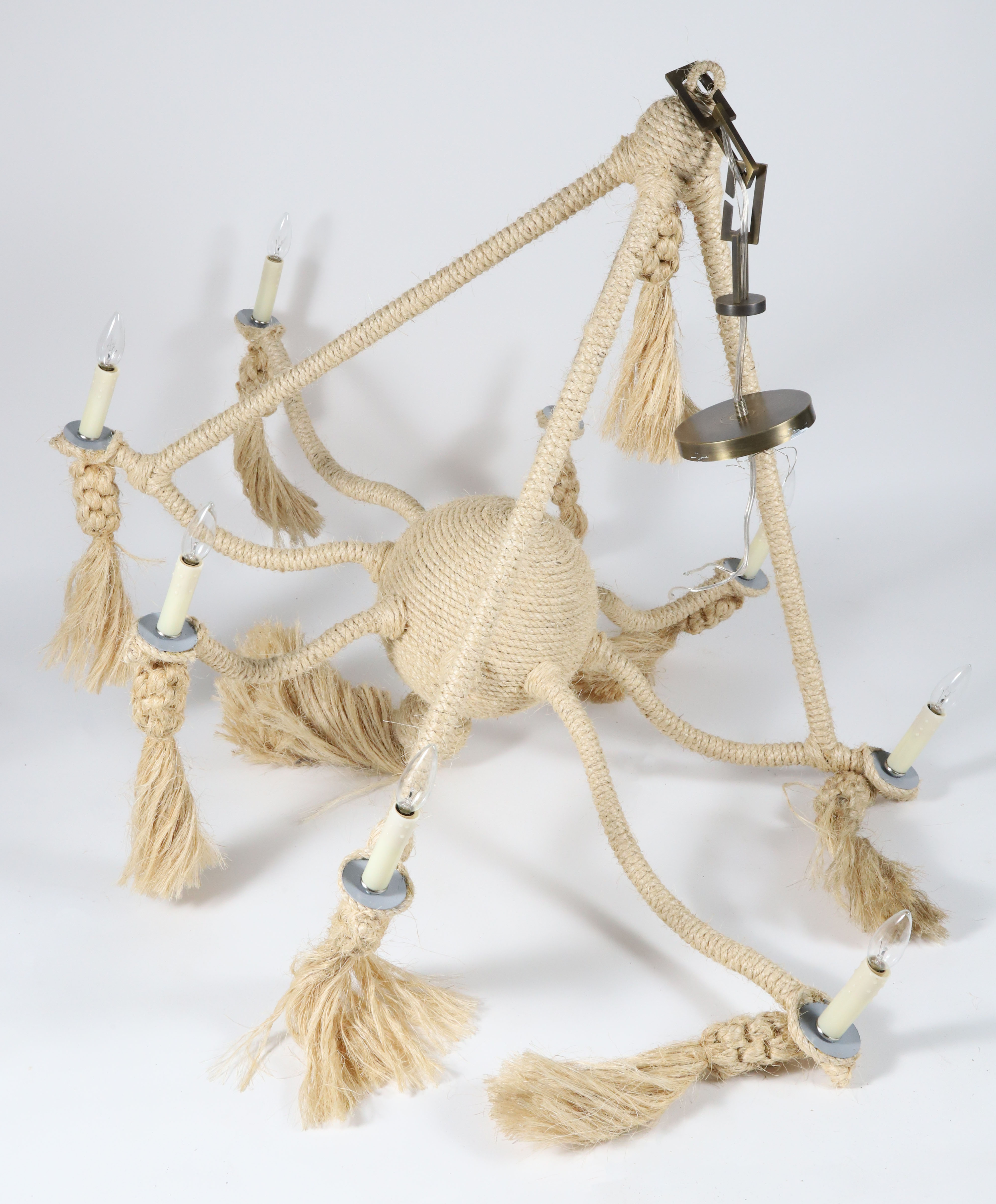 Contemporary Rope 8-Light Chandelier - Contemporary Rope 8-Light ...