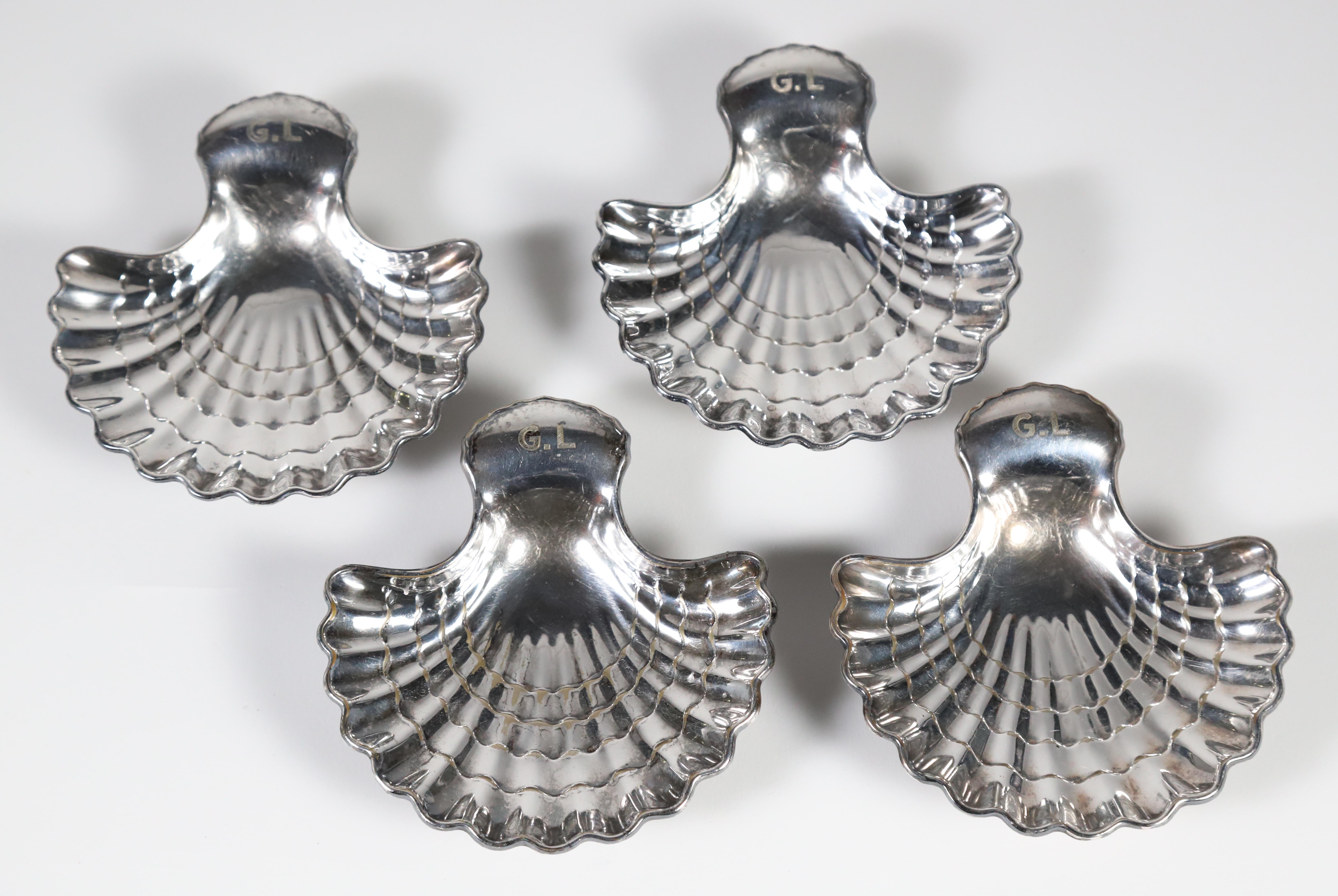 Set of Four Tiffany & Co. Silver Solder Scallop Shell Form Dishes - Set ...