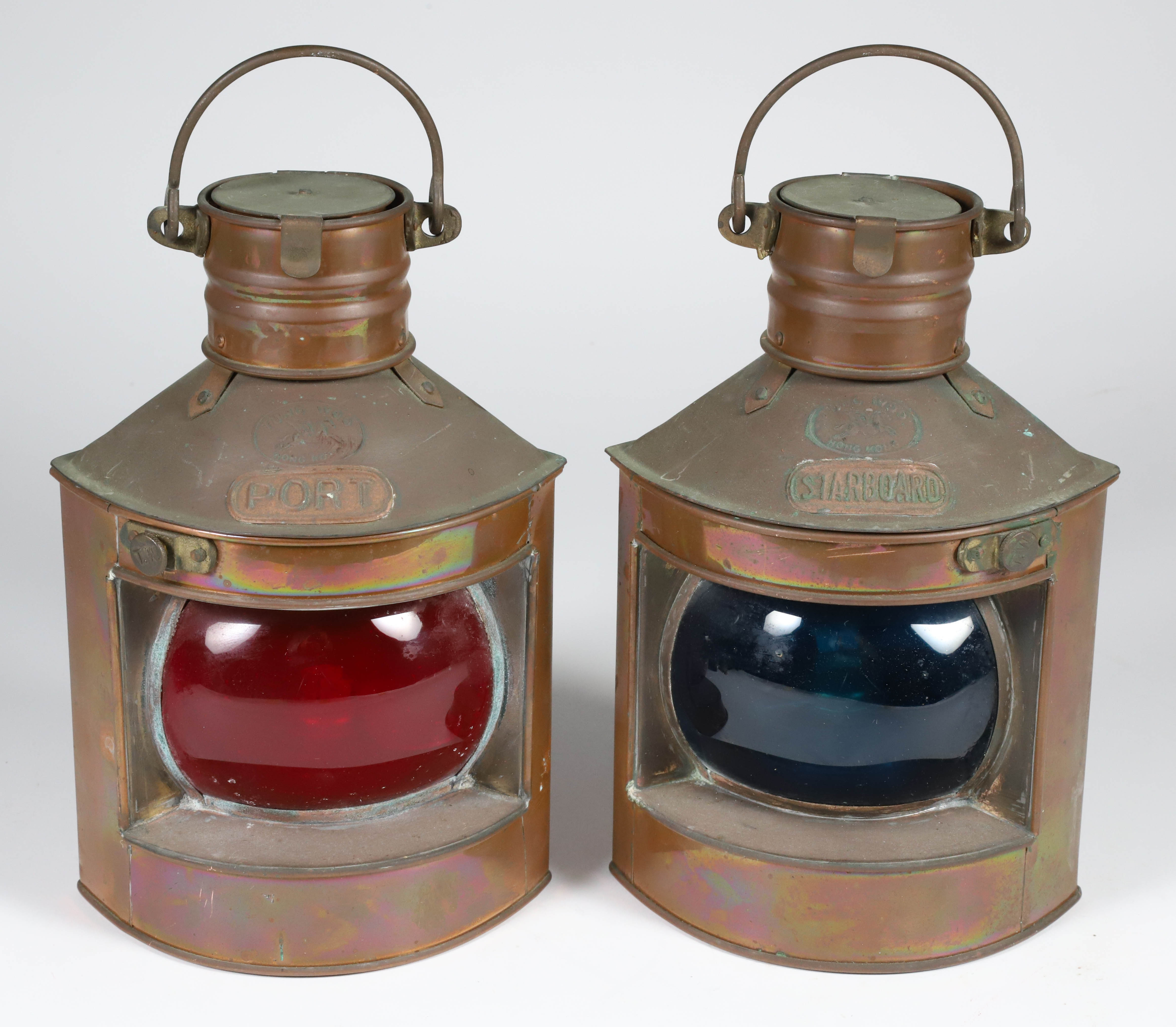 Copper Port and Starboard Ships Lights Tung Woo Hong Kong - Copper Port ...