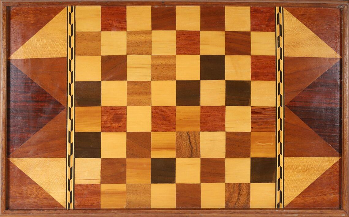 Vintage Multi Wood Inlaid Game Board - Vintage Multi-Wood Inlaid ...