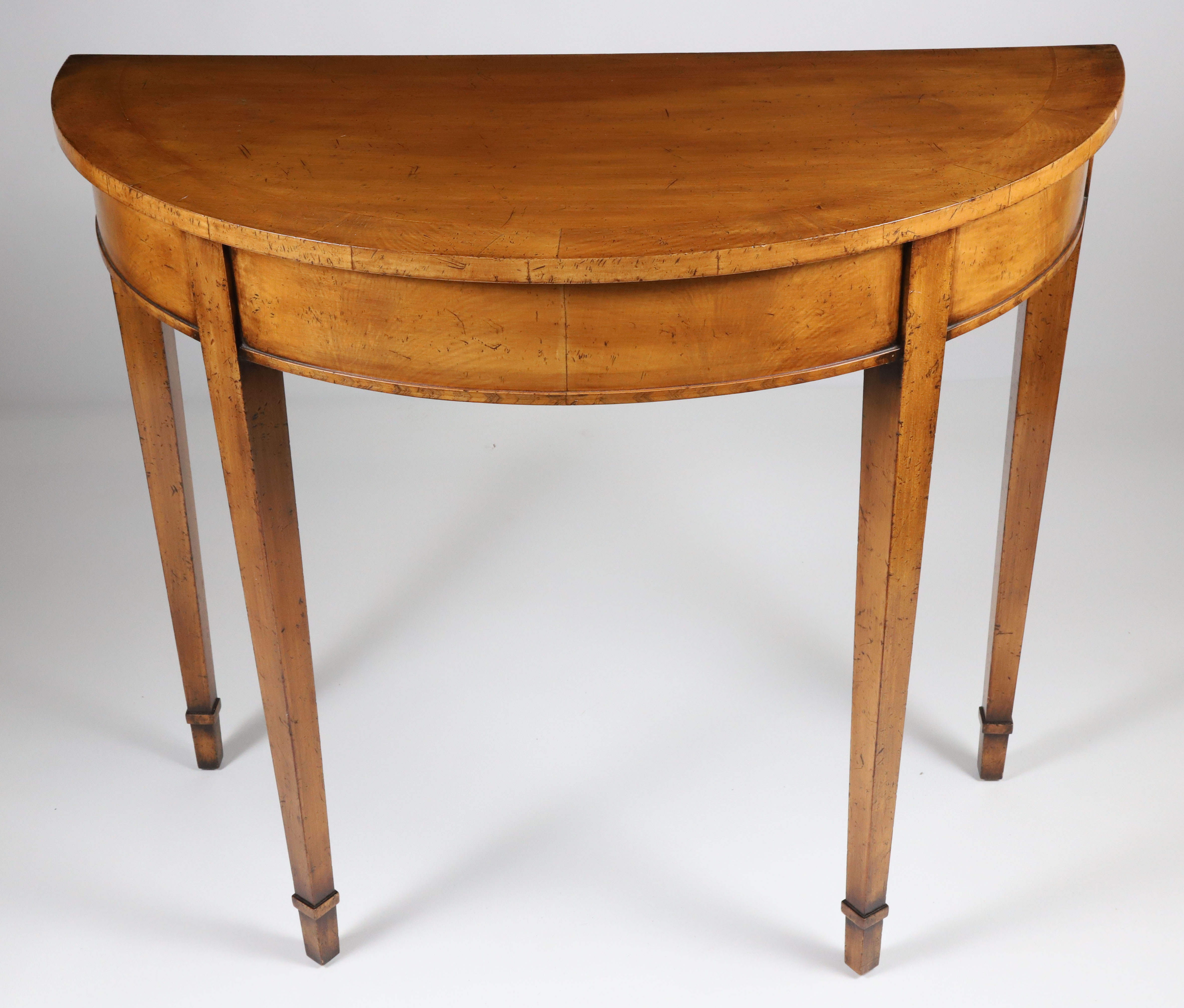 Contemporary English Mahogany Regency Style Demi-Lune Table ...